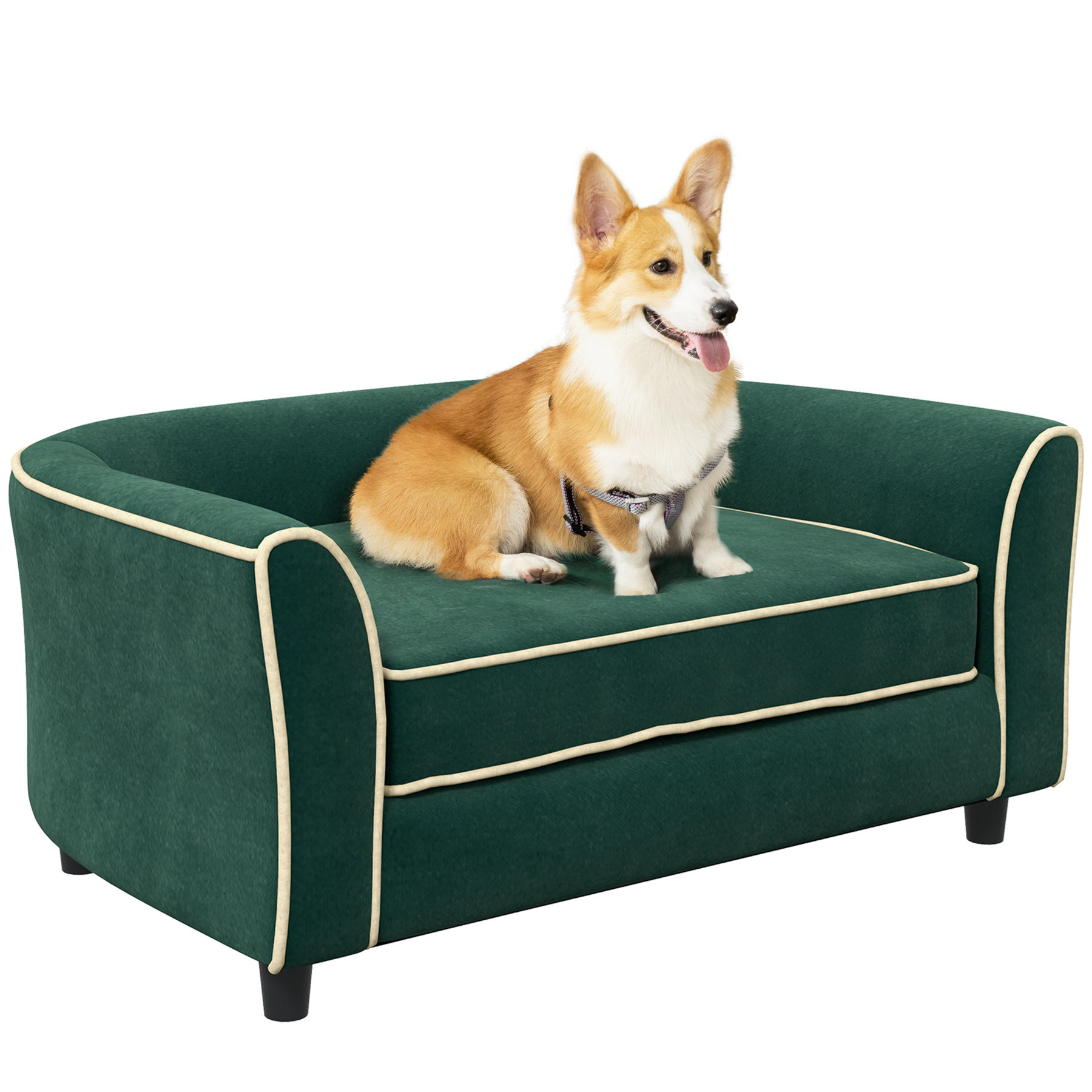 Tucker Murphy Pet™ PawHut Dog Couch Fancy Pet Bed Modern Dog Sofa for ...