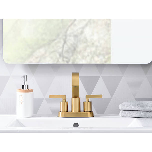 CMI Cardania Centerset Faucet 2-handle Bathroom Faucet with Drain ...