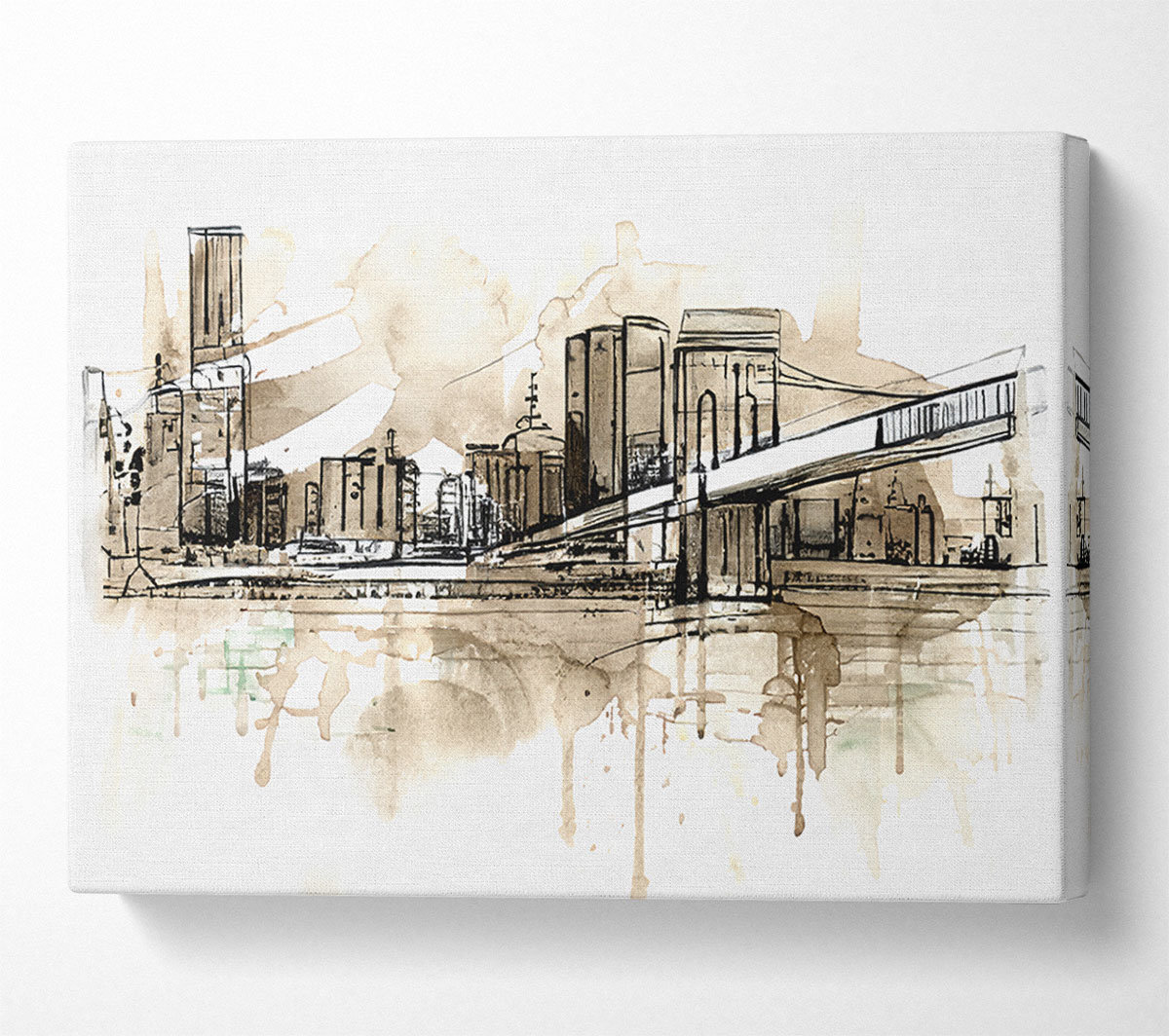 ClassicLiving Outline Of The City 9 Canvas Watercolour | Wayfair.co.uk