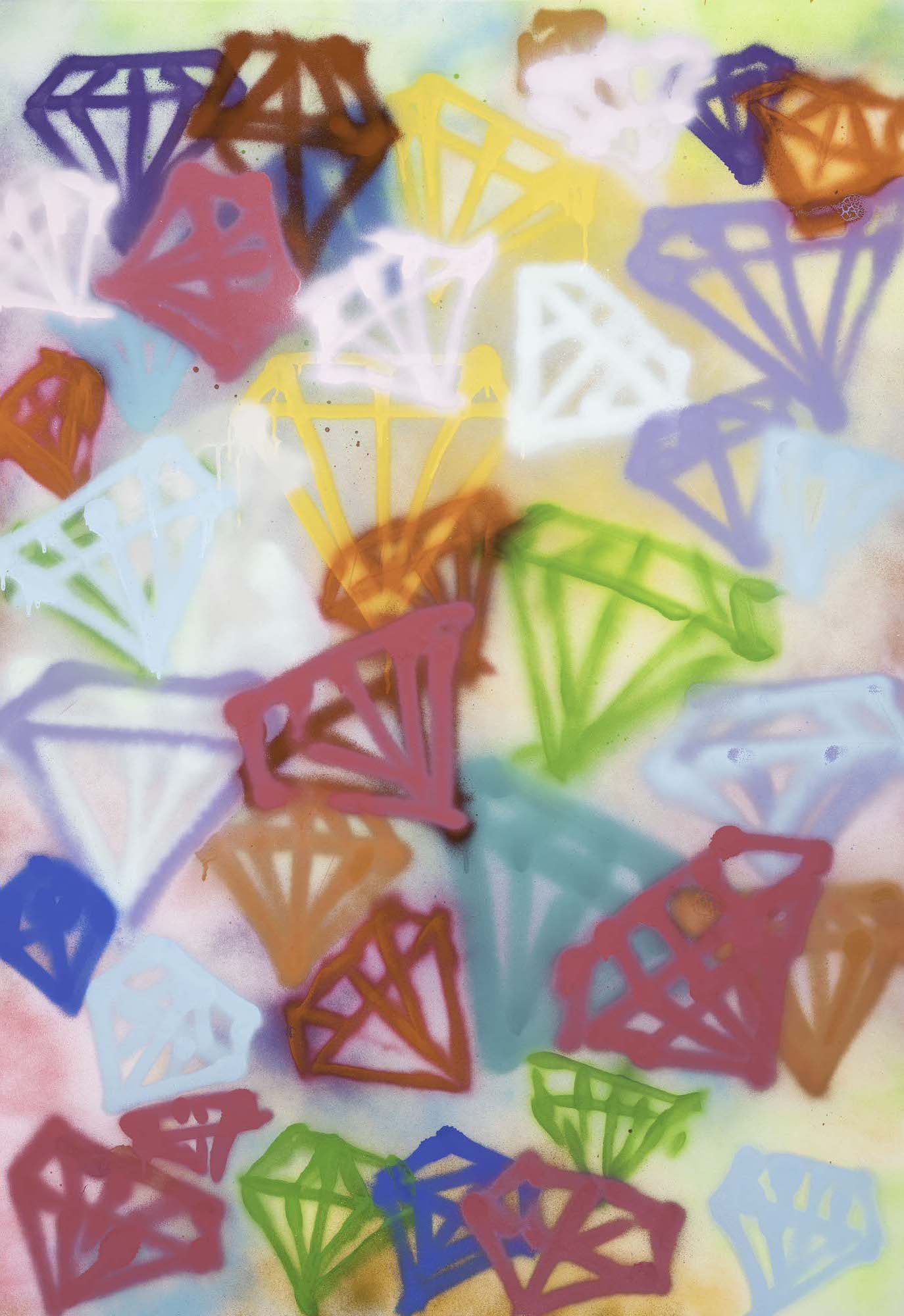 Yoffi Graffiti Diamonds by Yaffa G - Wrapped Canvas Graphic Art | Perigold