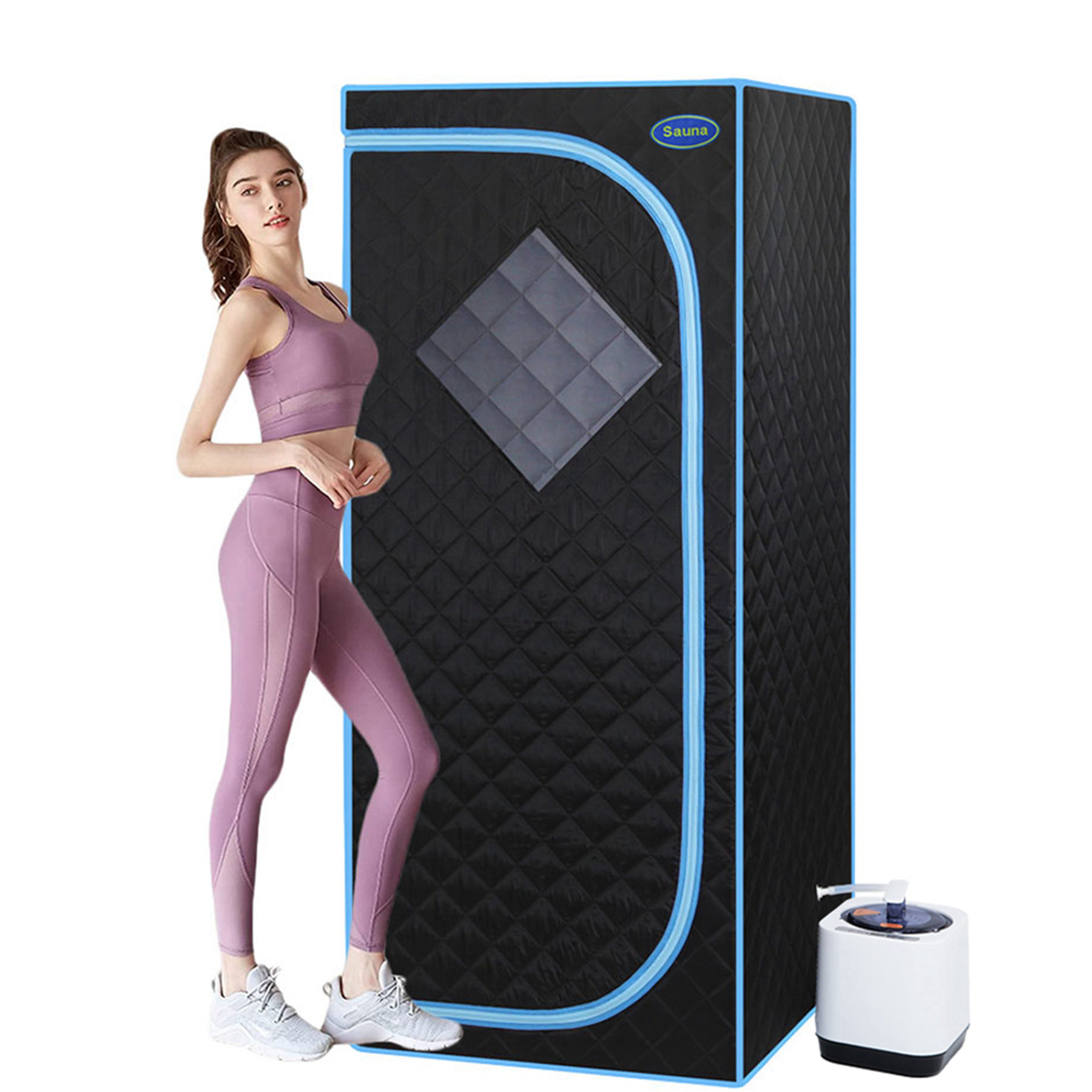 HOVEYY Full Size Portable Steam Sauna Tent, With Steam Generator ...