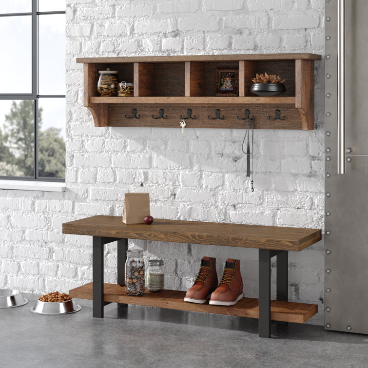 Trent Austin Design® Rundell 48" Wide Rustic Industrial Solid Wood And ...