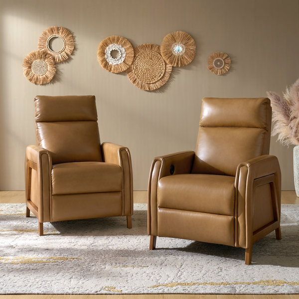Leather Power Recline Recliners You'll Love | Wayfair
