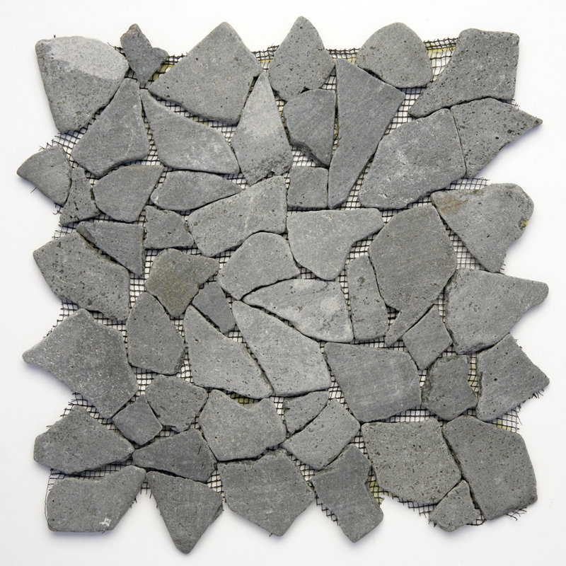 Solistone Decorative Pebbles Random Sized Interlocking Mesh Tile in ...