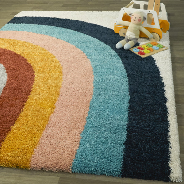 Blue Elephant Camilo Blue/Pink/Brown/Grey Rug & Reviews | Wayfair.co.uk