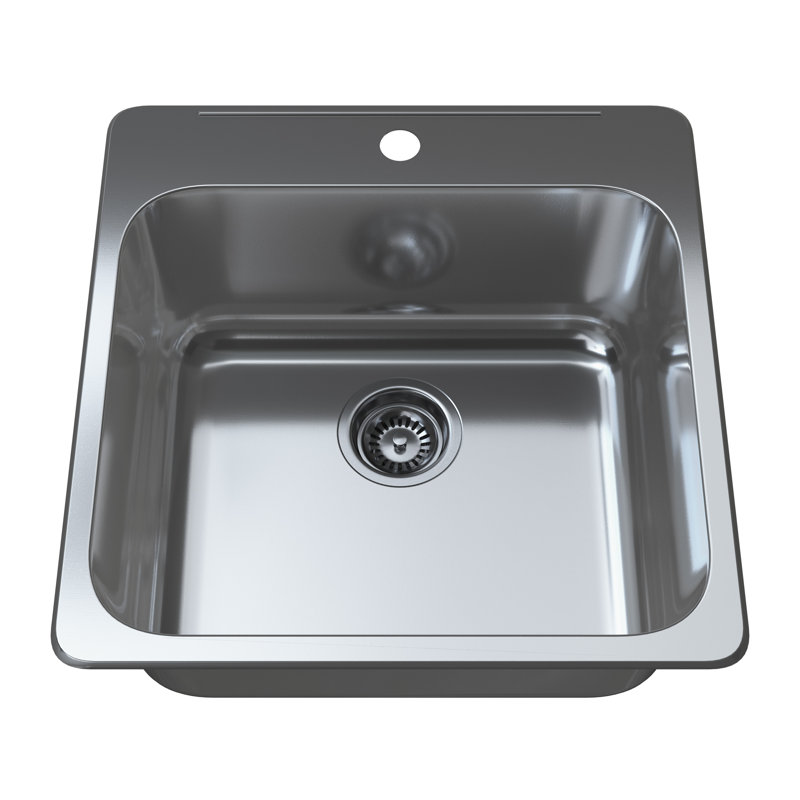 Cantrio Koncepts Cantrio Premium Stainless Steel Single Kitchen Sink ...