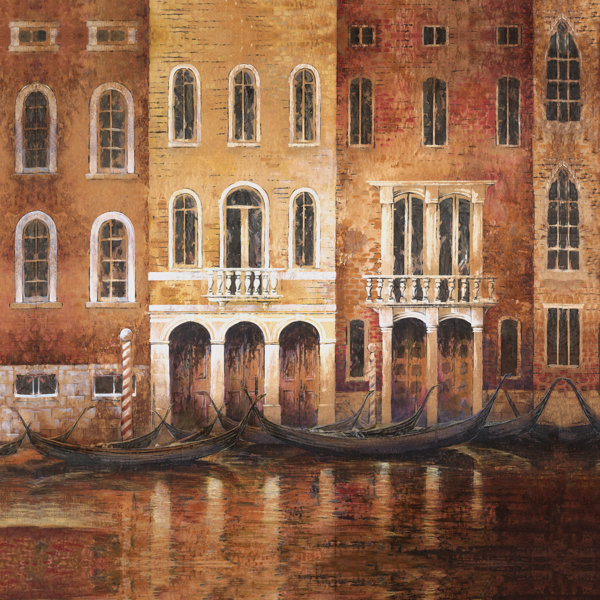 ClassicLiving Venice Buildings Painting - Wrapped Canvas Painting ...