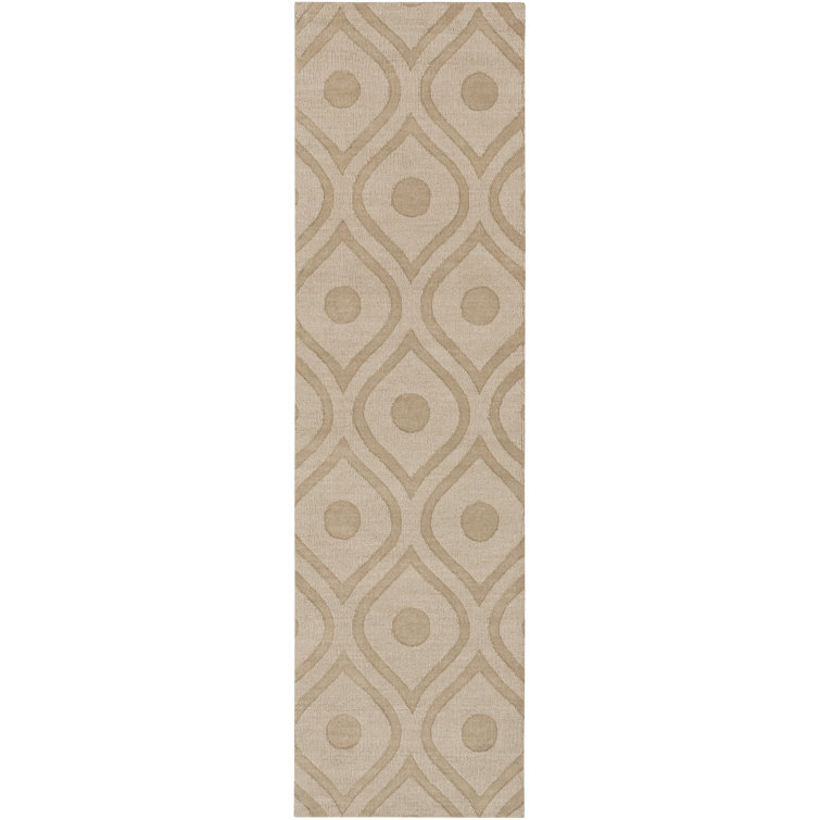 Wrought Studio Zora Geometric Handmade Wool Area Rug & Reviews | Wayfair