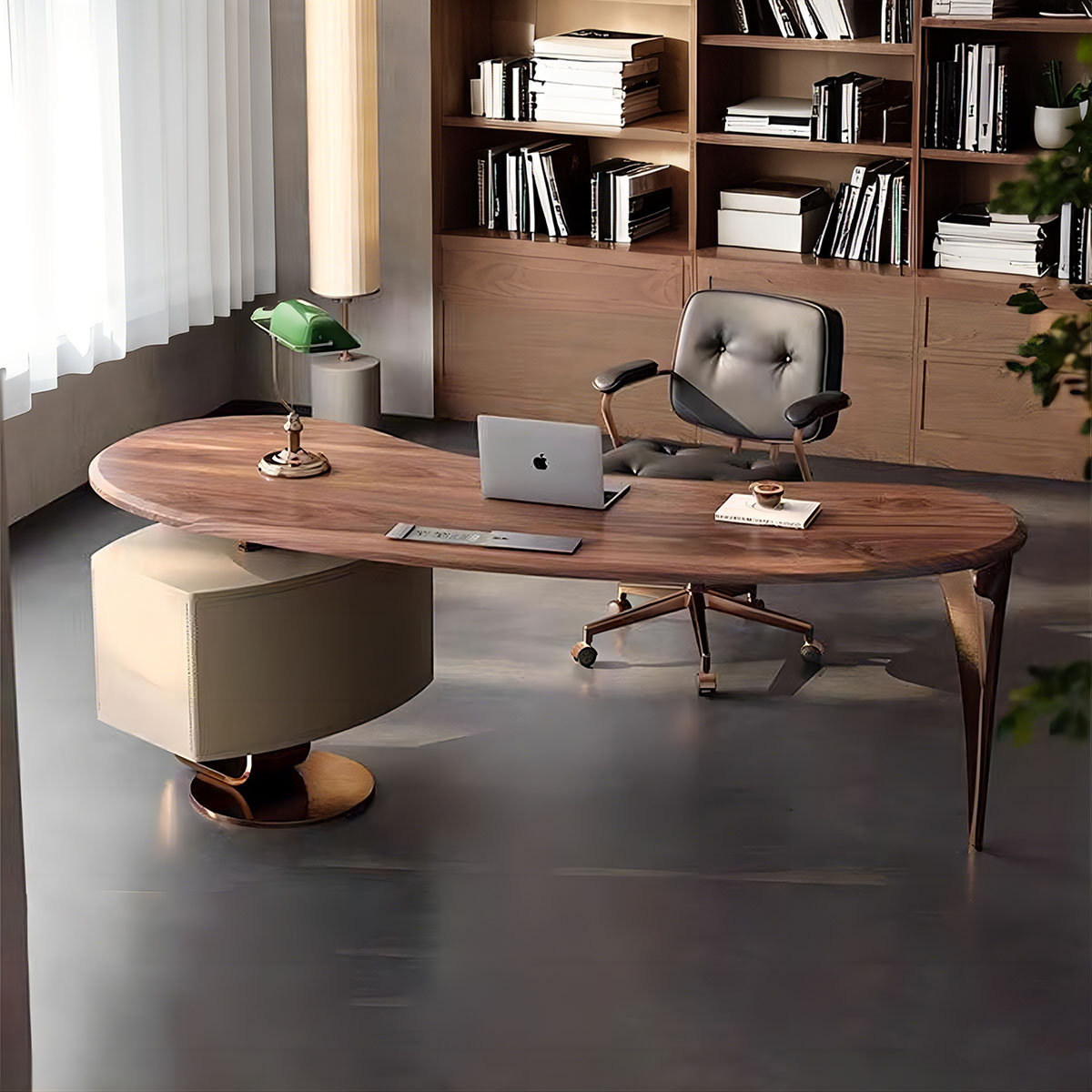 Isla Hopping Modern Luxury Brown Solid Wood Office Desk - Wayfair Canada