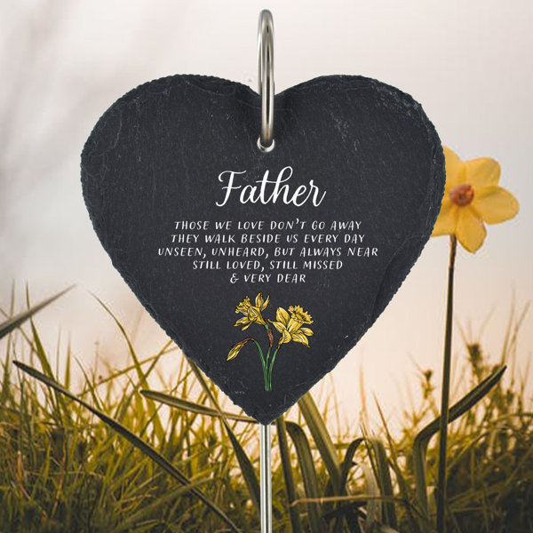 Happy Larry Lollar Daffodil Father Memorial Plaque | Wayfair.co.uk