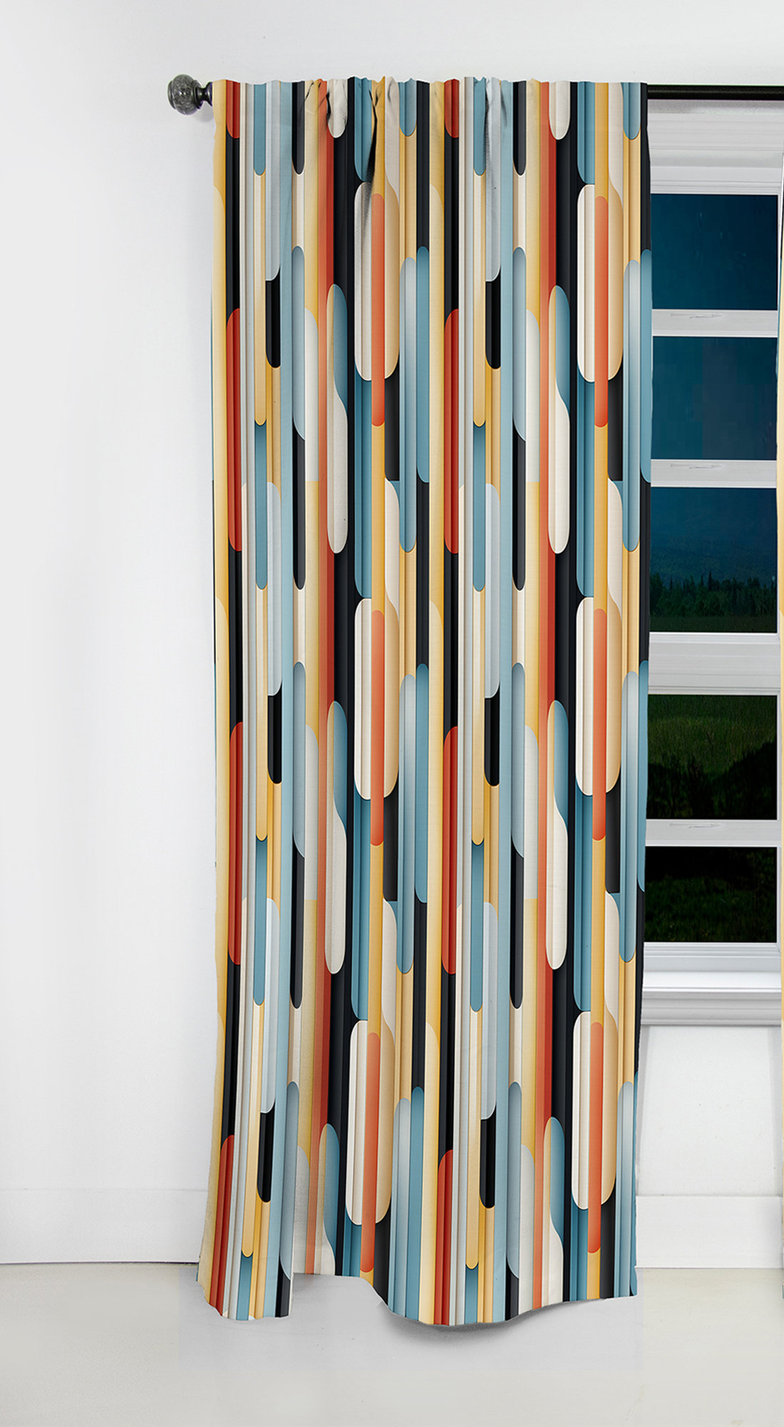 Design Art Contemporary Lines - Stripped Curtain - Blackout Striped ...
