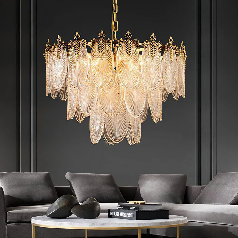 House of Hampton® Gevan 8 - Light Dimmable Tiered Gold Chandelier With ...
