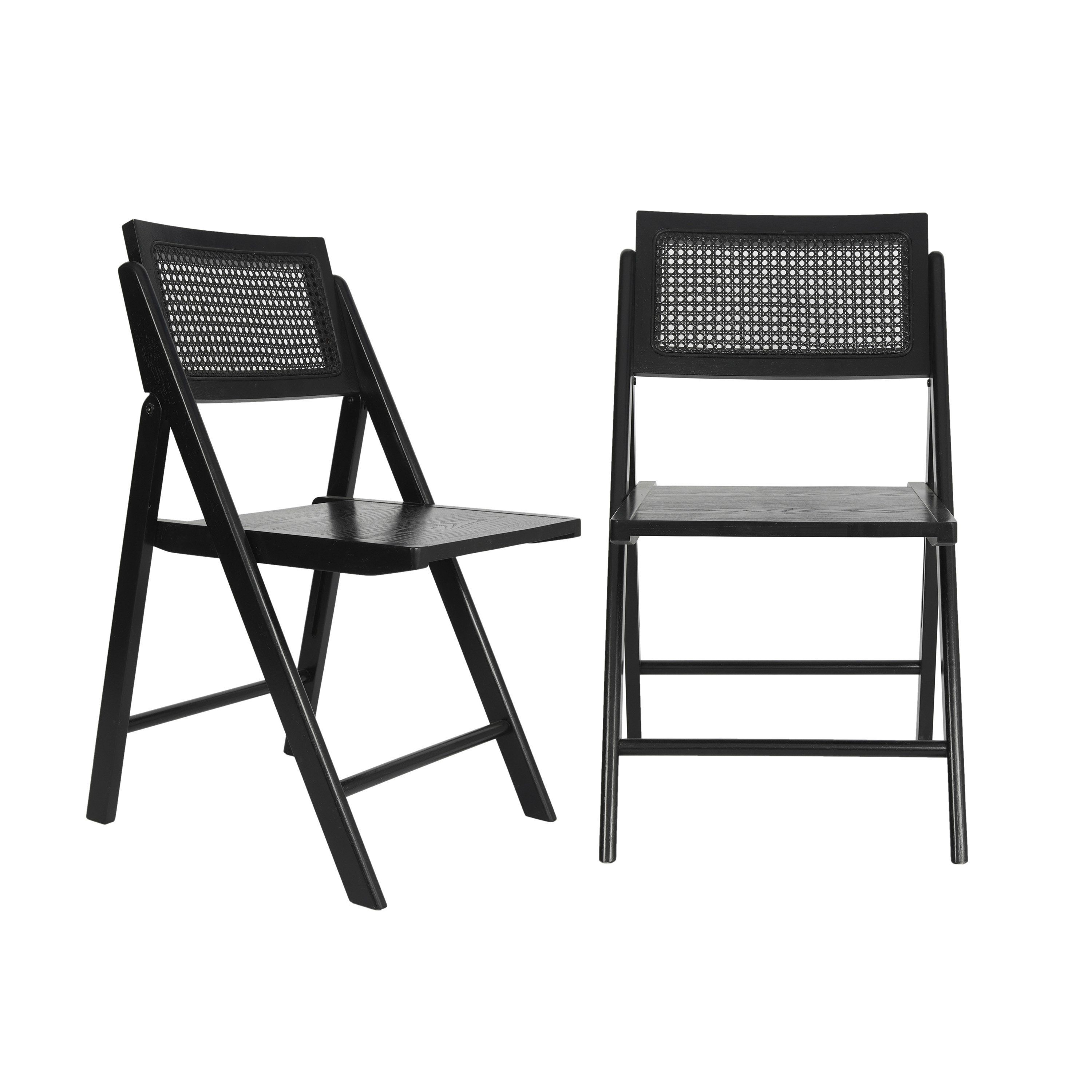 Bay Isle Home™ Aayah Commercial Grade Cane Rattan Folding Chairs with ...