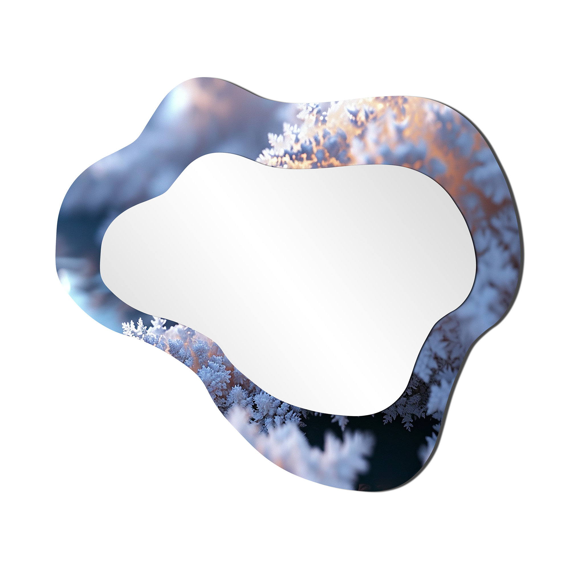 Ivy Bronx Fractal Universe Morning Snow - Irregular Abstract Botanicals ...