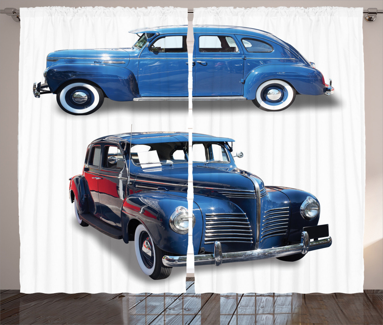 Ambesonne Car Semi-Sheer Rod Pocket Curtain Panels | Wayfair