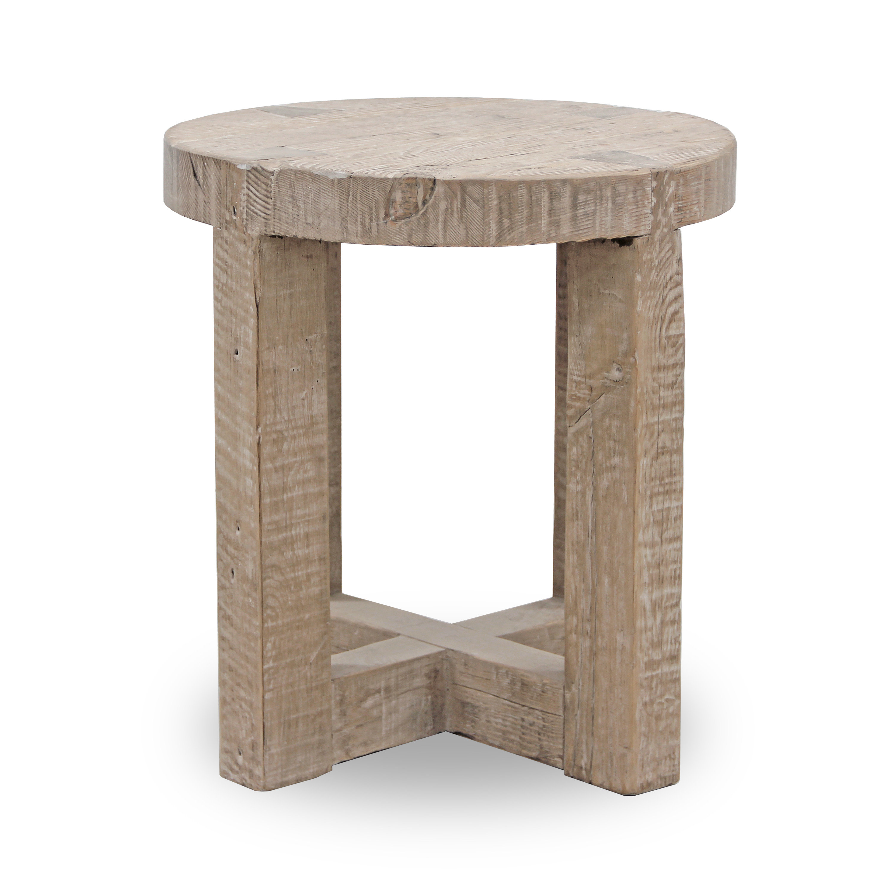 Lily's Living Solid Wood Cross Legs End Table | Wayfair