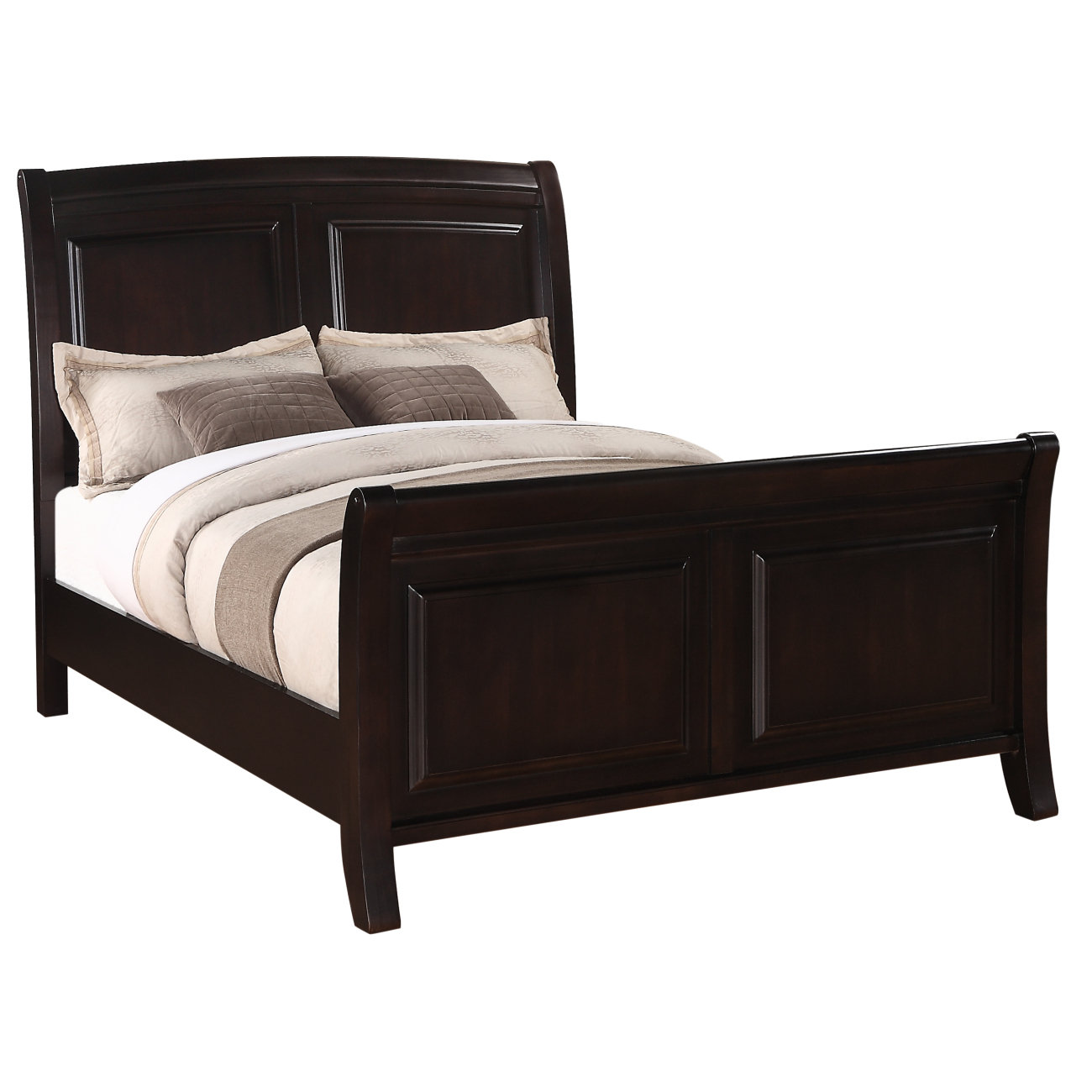 GZMWON Transitional King Bed In Rich Cappuccino | Wayfair