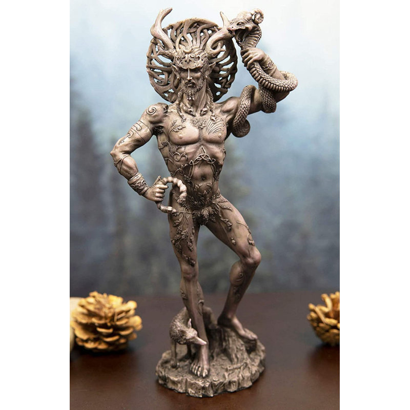 Trinx Celtic Shaman God Cernunnos The Horned God Holding Torc And Snake ...
