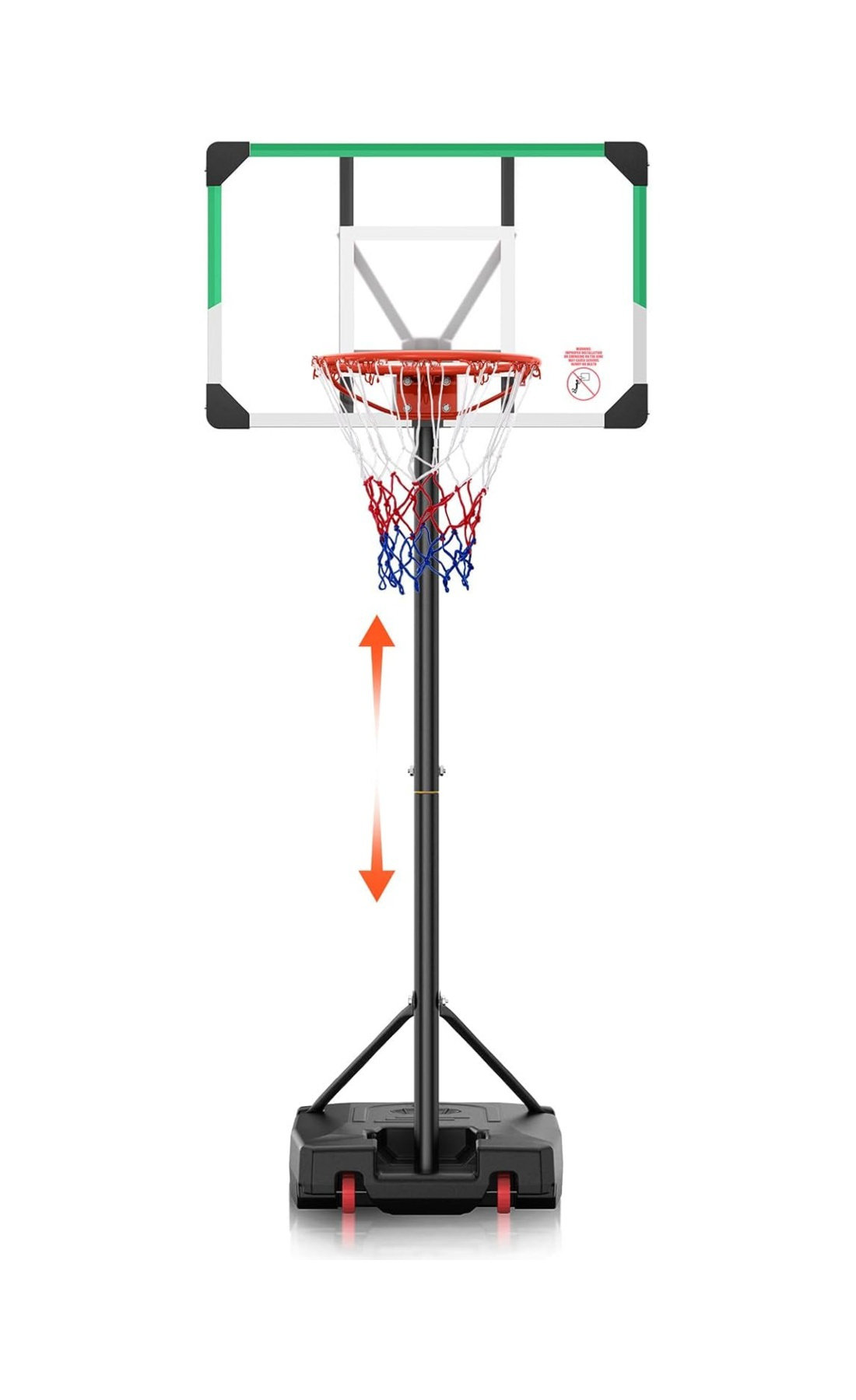 Phantoscope Portable Basketball Hoop & Goals Height Adjustable ...