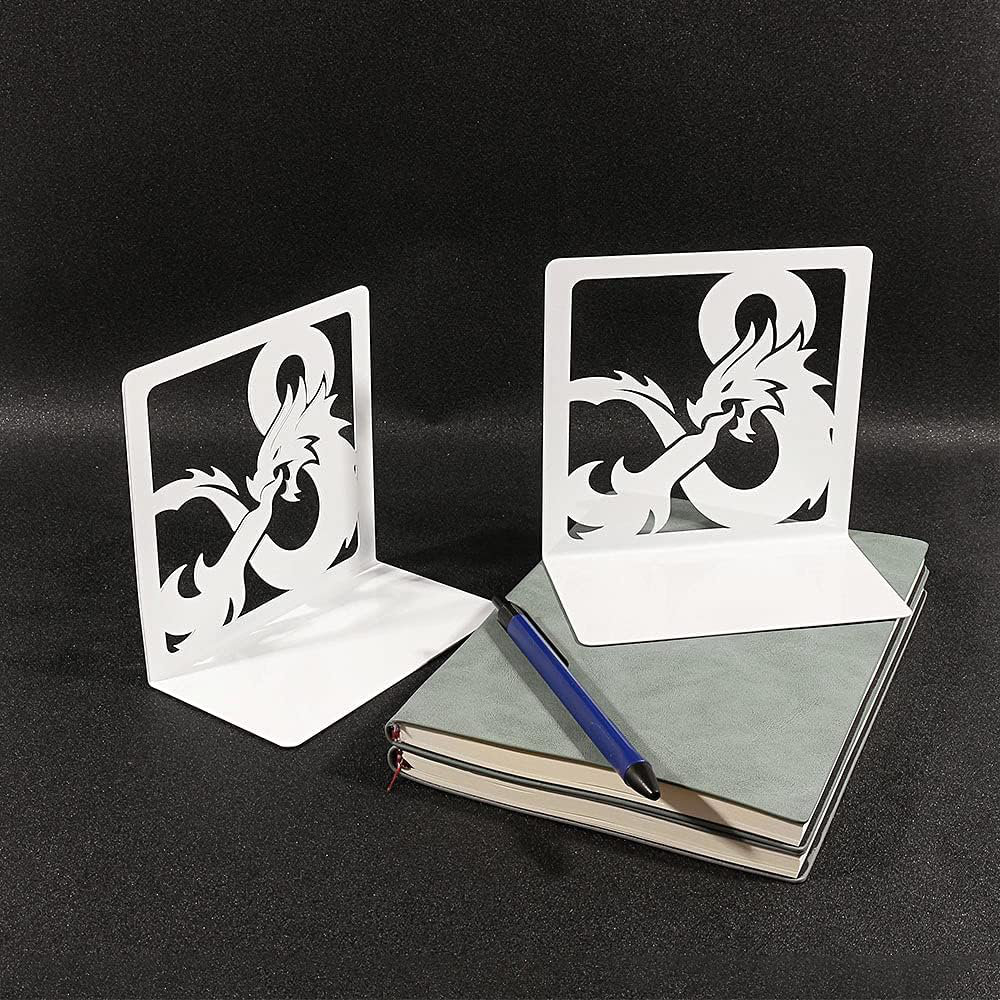 Trinx 2 Pairs Black White Gothic Dragon Book Ends, Bookends, Decorative ...