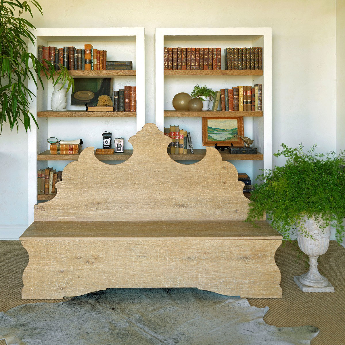 Woodbridge Furniture Folk Wood Flip Top Storage Bench | Wayfair