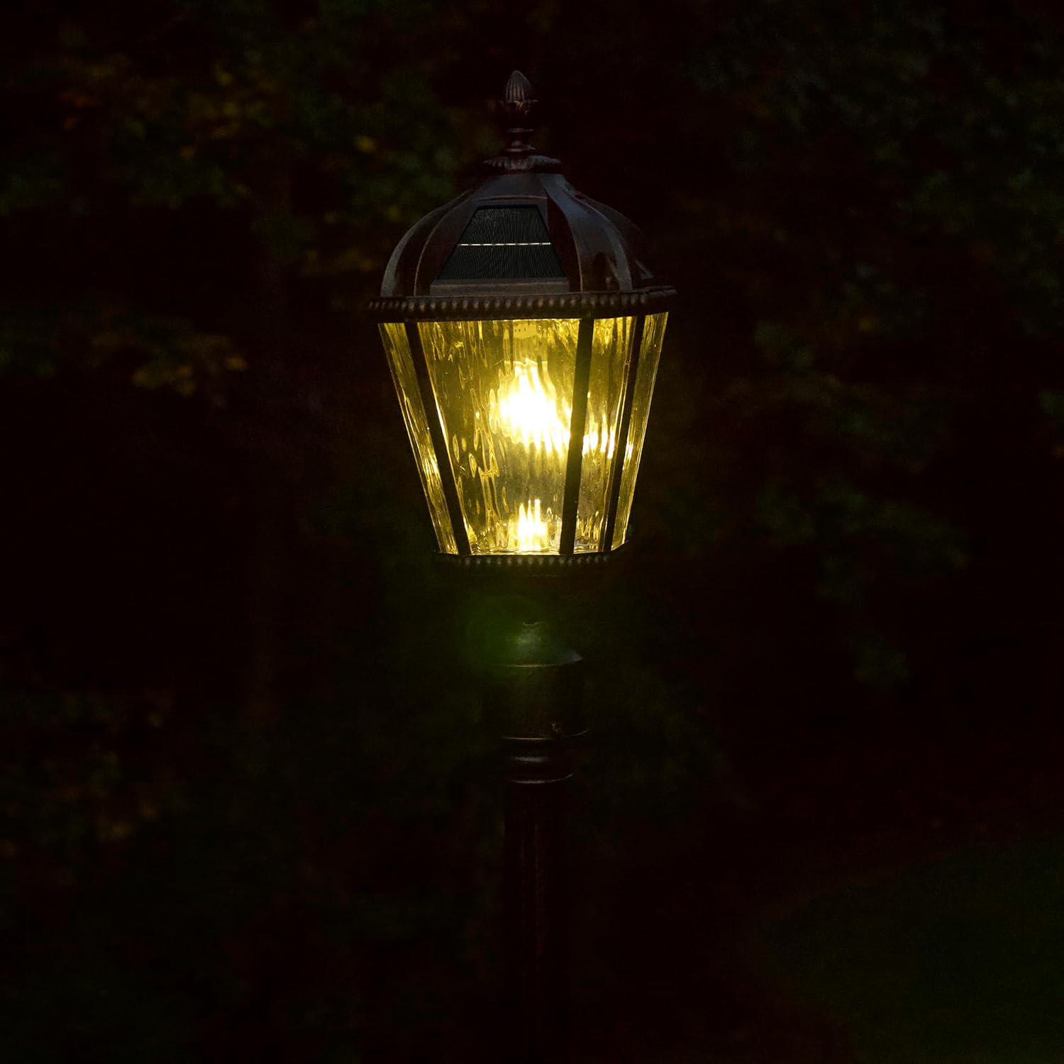 Co-t Gama Sonic Solar-Powered Outdoor Post Light With Upgraded Solar ...