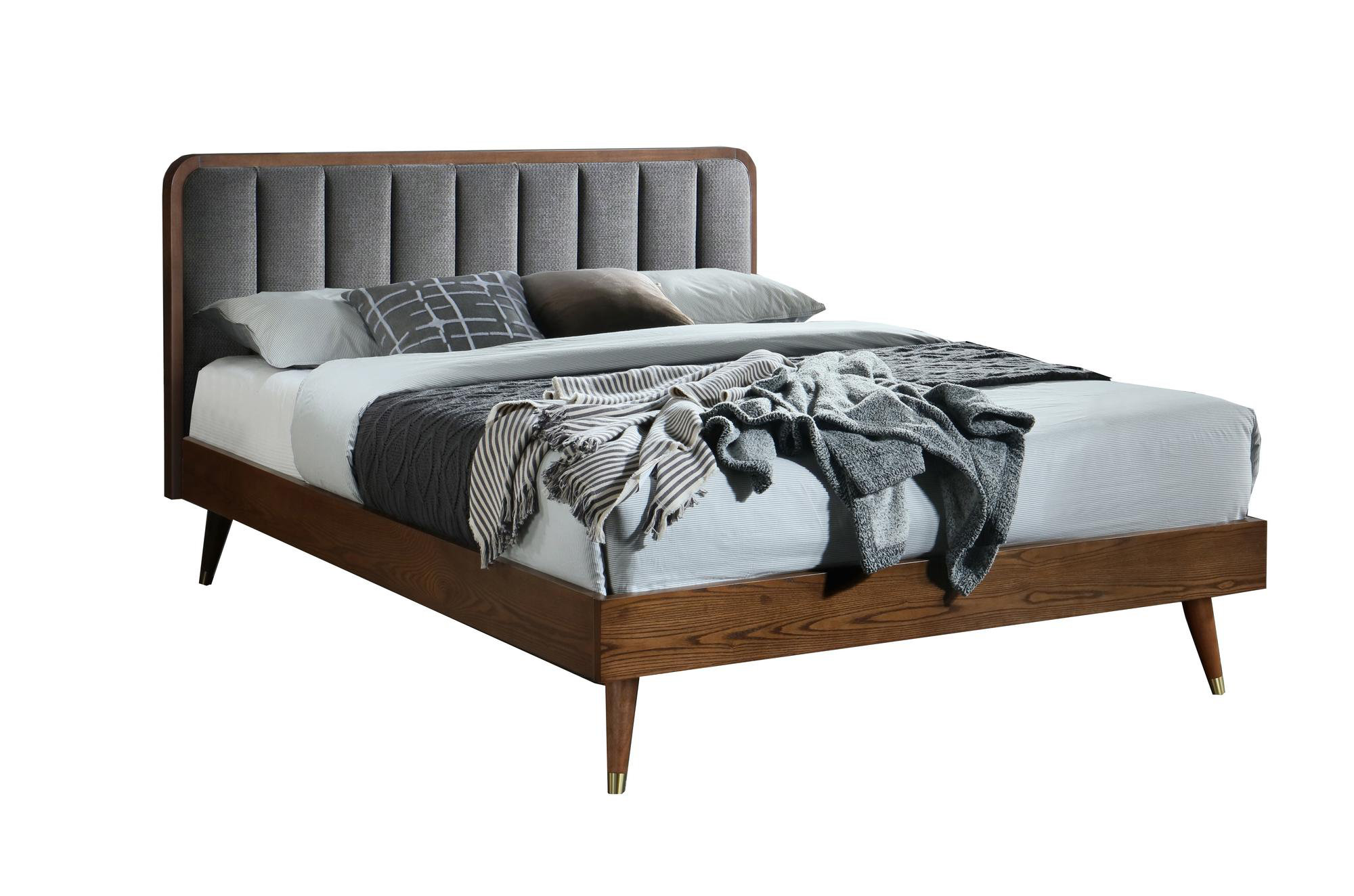Latitude Run® Monte Rosa Platform Wooden/Upholstery Bed In Queen Size ...