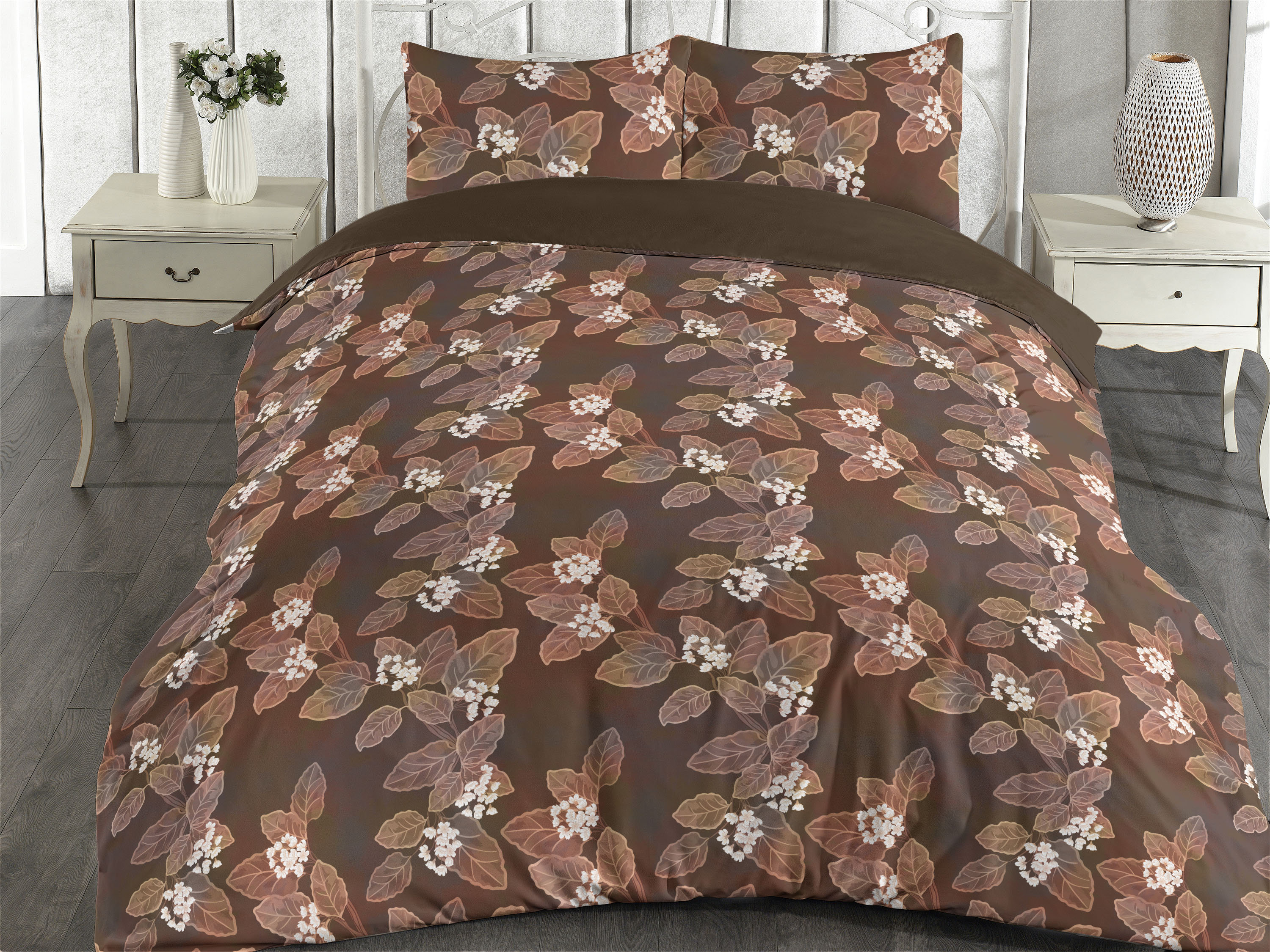 Ambesonne Autumn Duvet Cover Set Fall Inspirations Flowers Redwood and ...