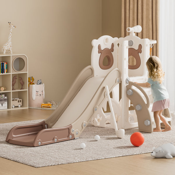 Uanlauo 7 In1 Elk Toddler Slide, Kids Indoor Slide For Toddlers ,baby ...