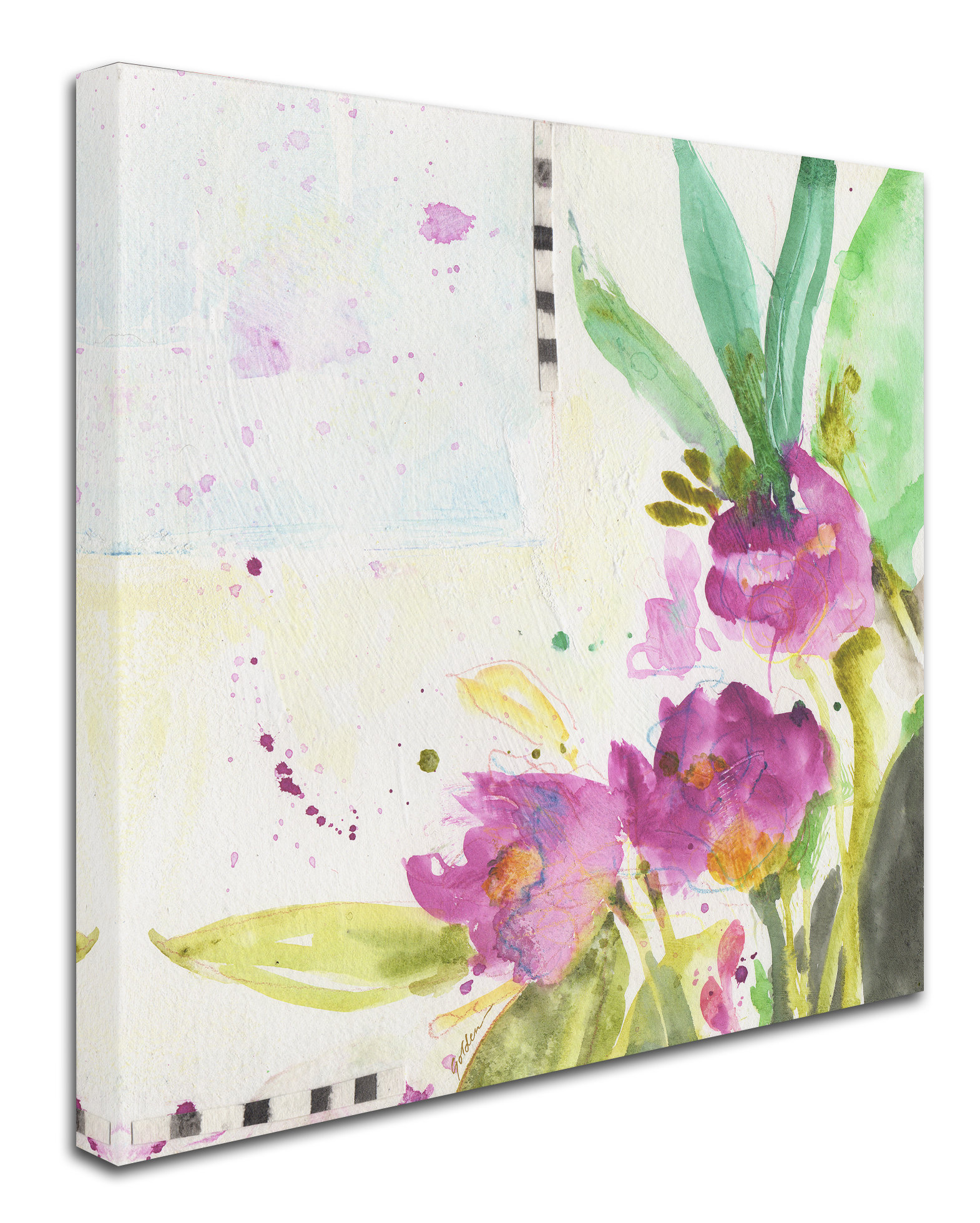 House of Hampton® Floral Patterns' Painting Print on Wrapped Canvas ...