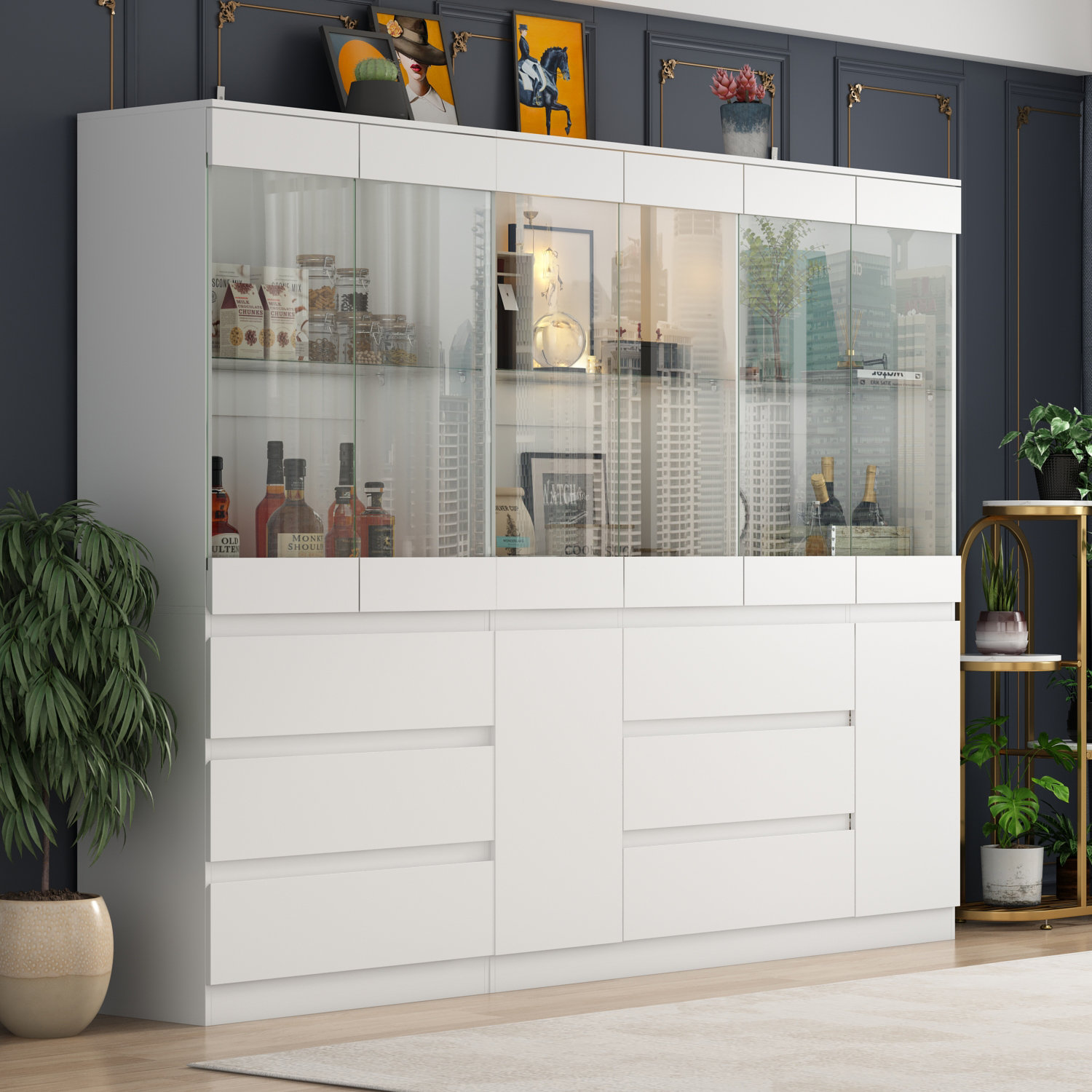 Wade Logan Bridyn Lighted China Cabinet - Wayfair Canada