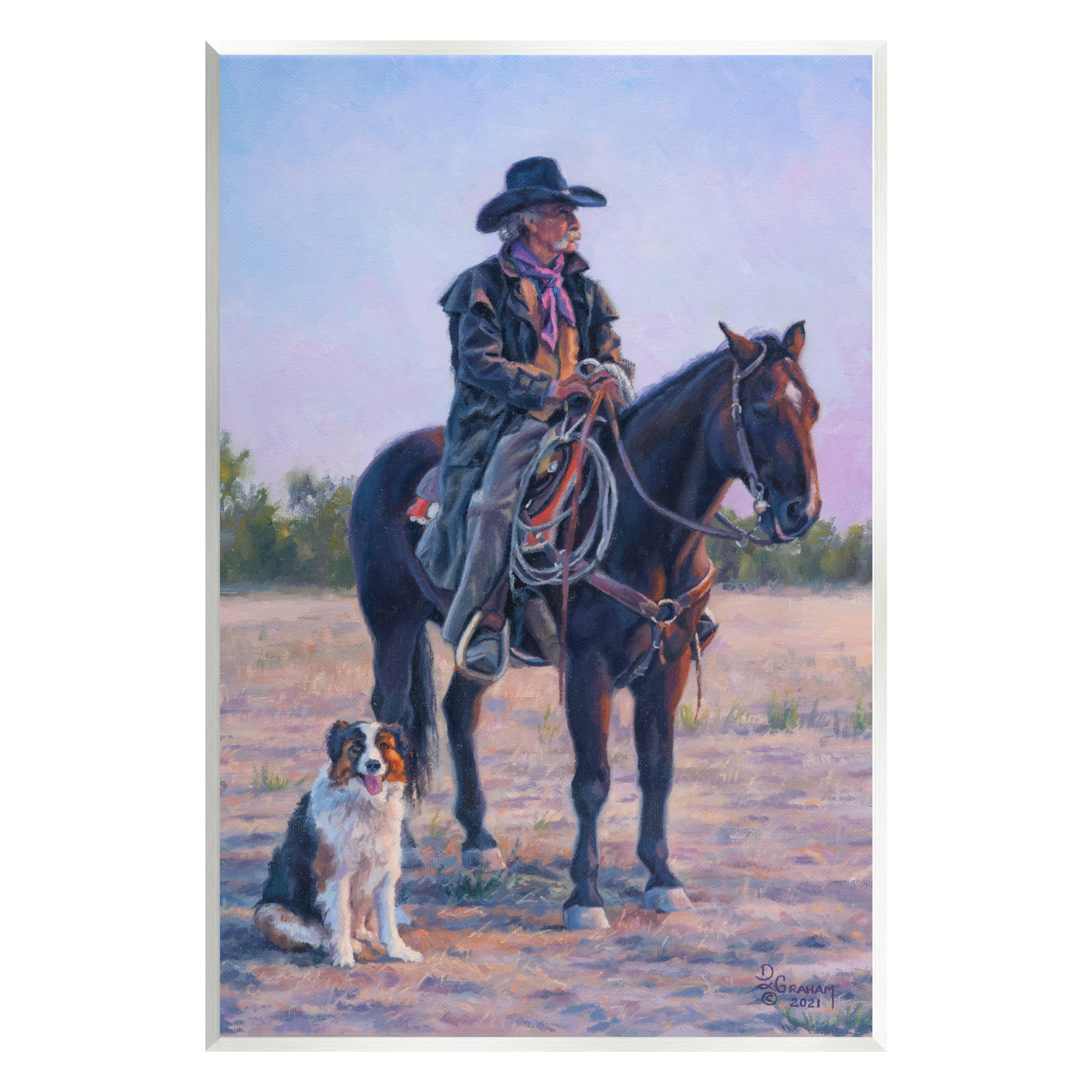 Stupell Industries Cowboy In Rural Landscape by Â© David Graham | Wayfair
