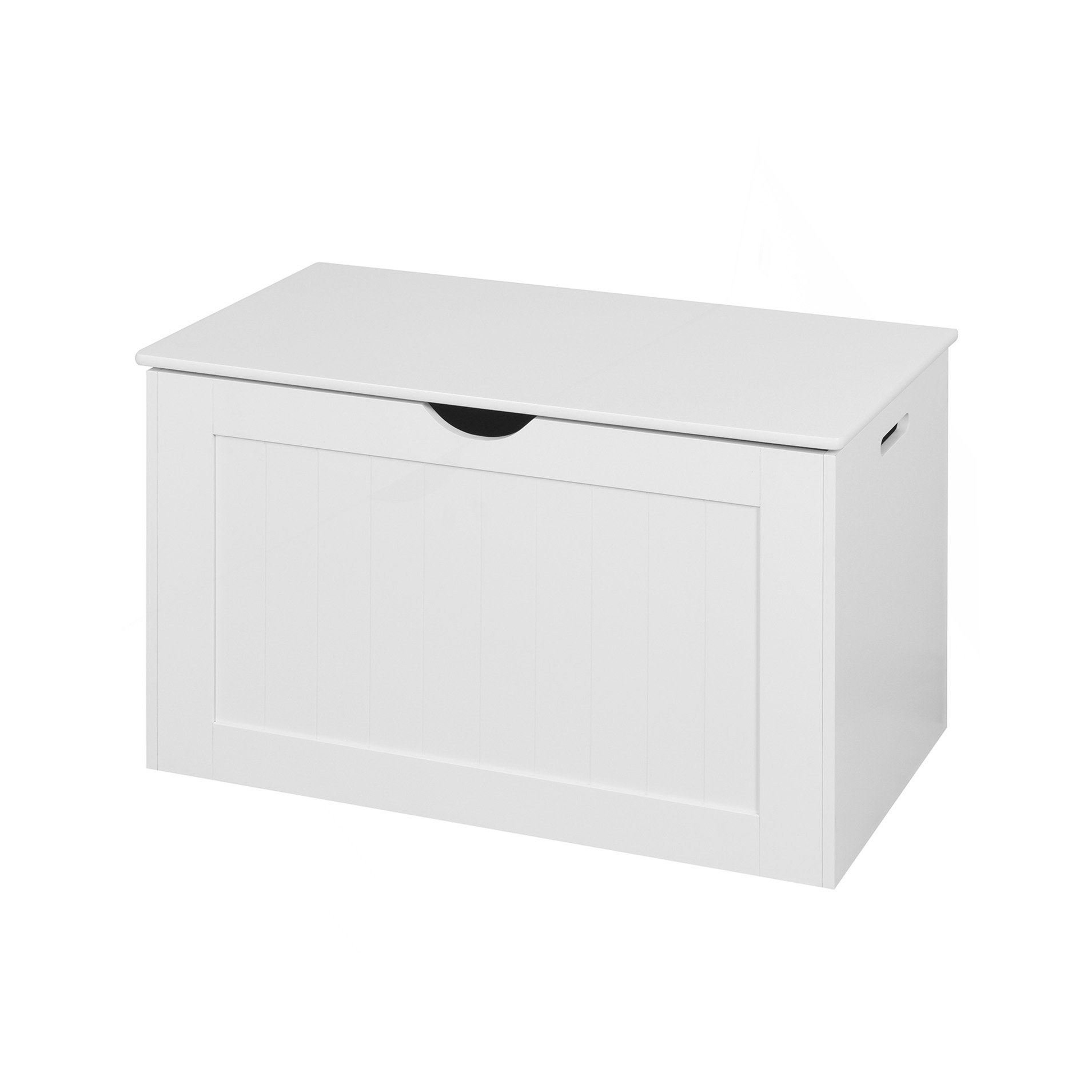 August Grove® White Lift Top Entryway Storage Cabinet With 2 Safety ...