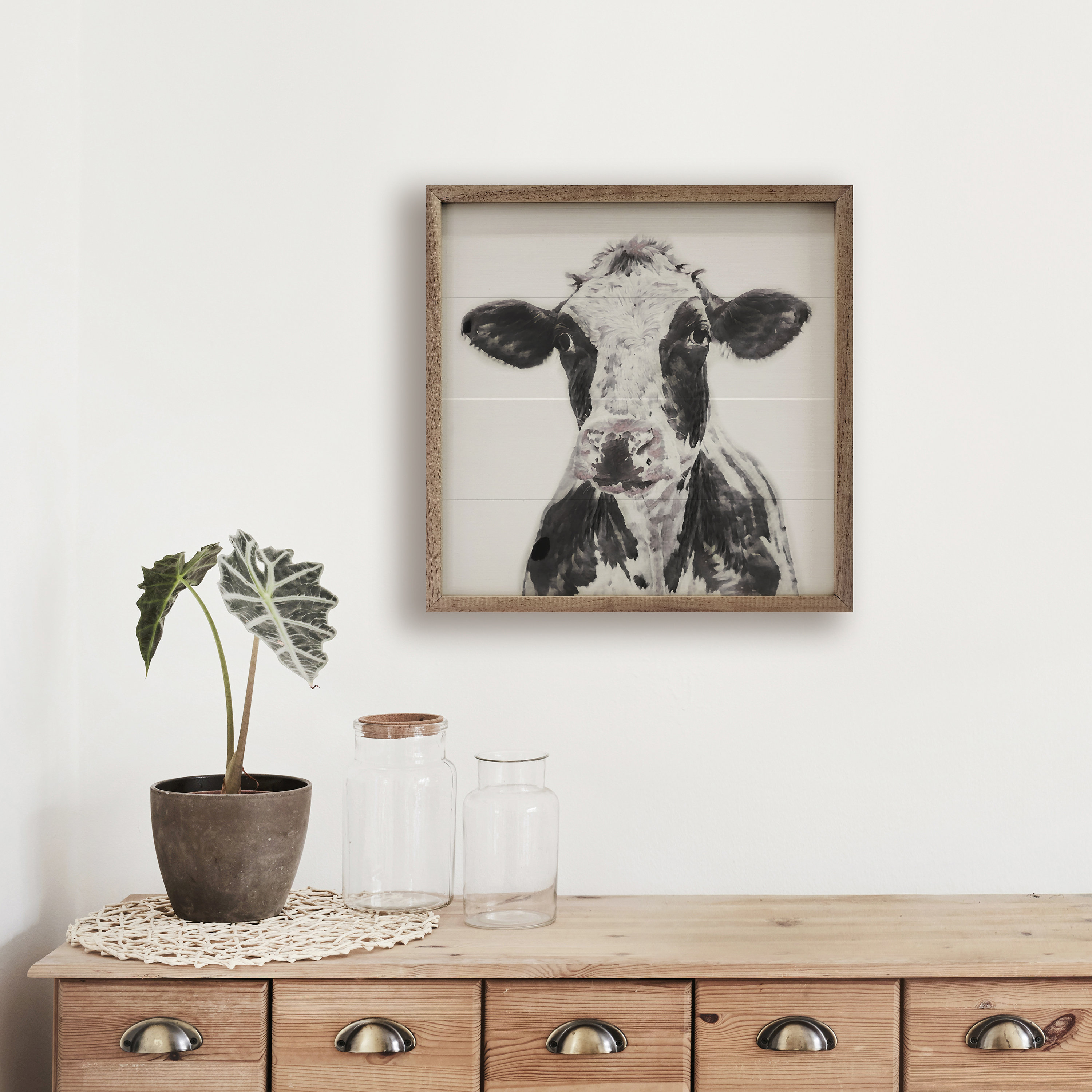 August Grove® Watercolor Dairy Cow | Wayfair