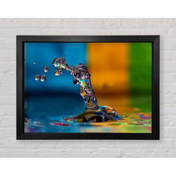 Ivy Bronx Colourful Water Splash Framed Print | Wayfair.co.uk
