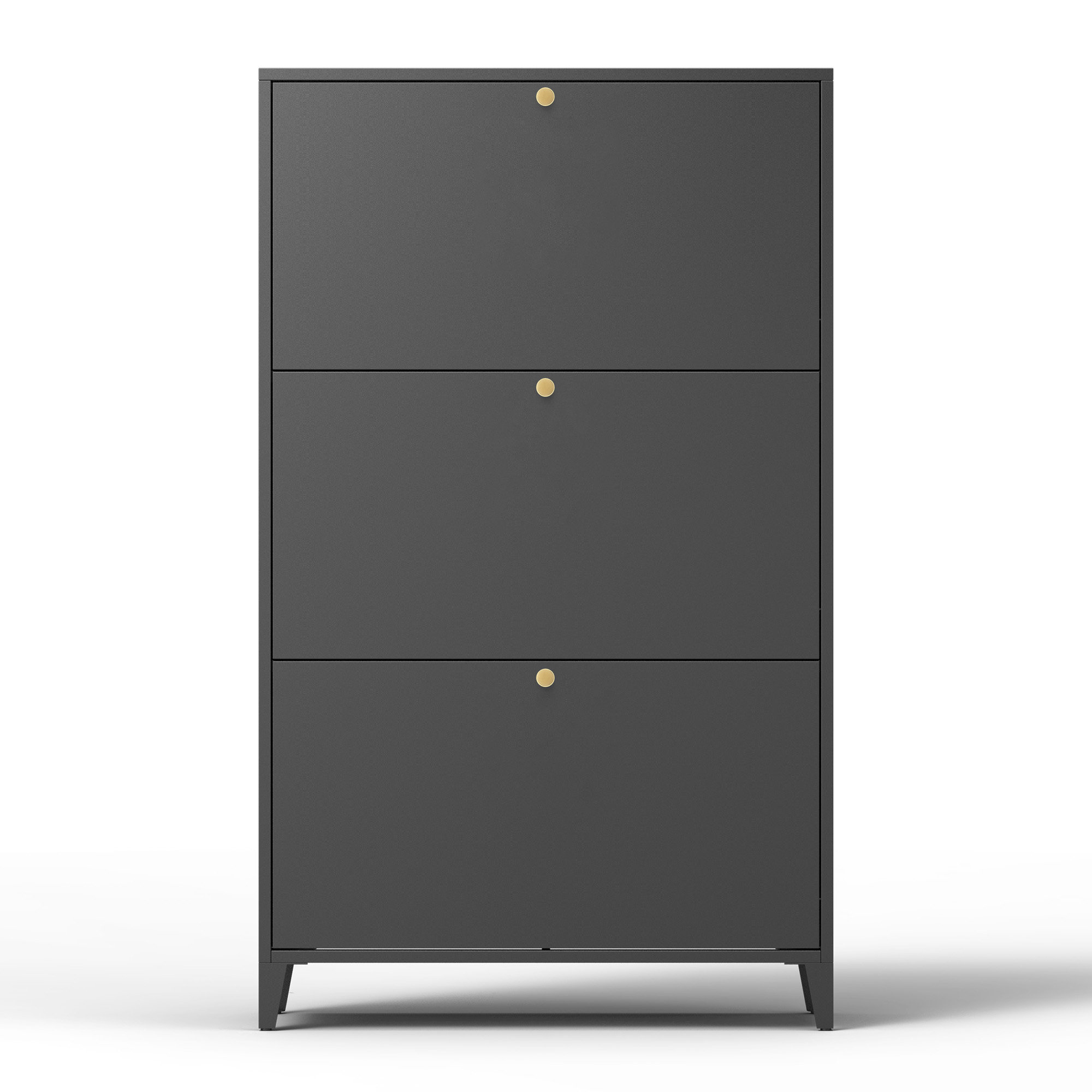 Ebern Designs 3 Drawer All Steel Shoe Cabinet - Wayfair Canada