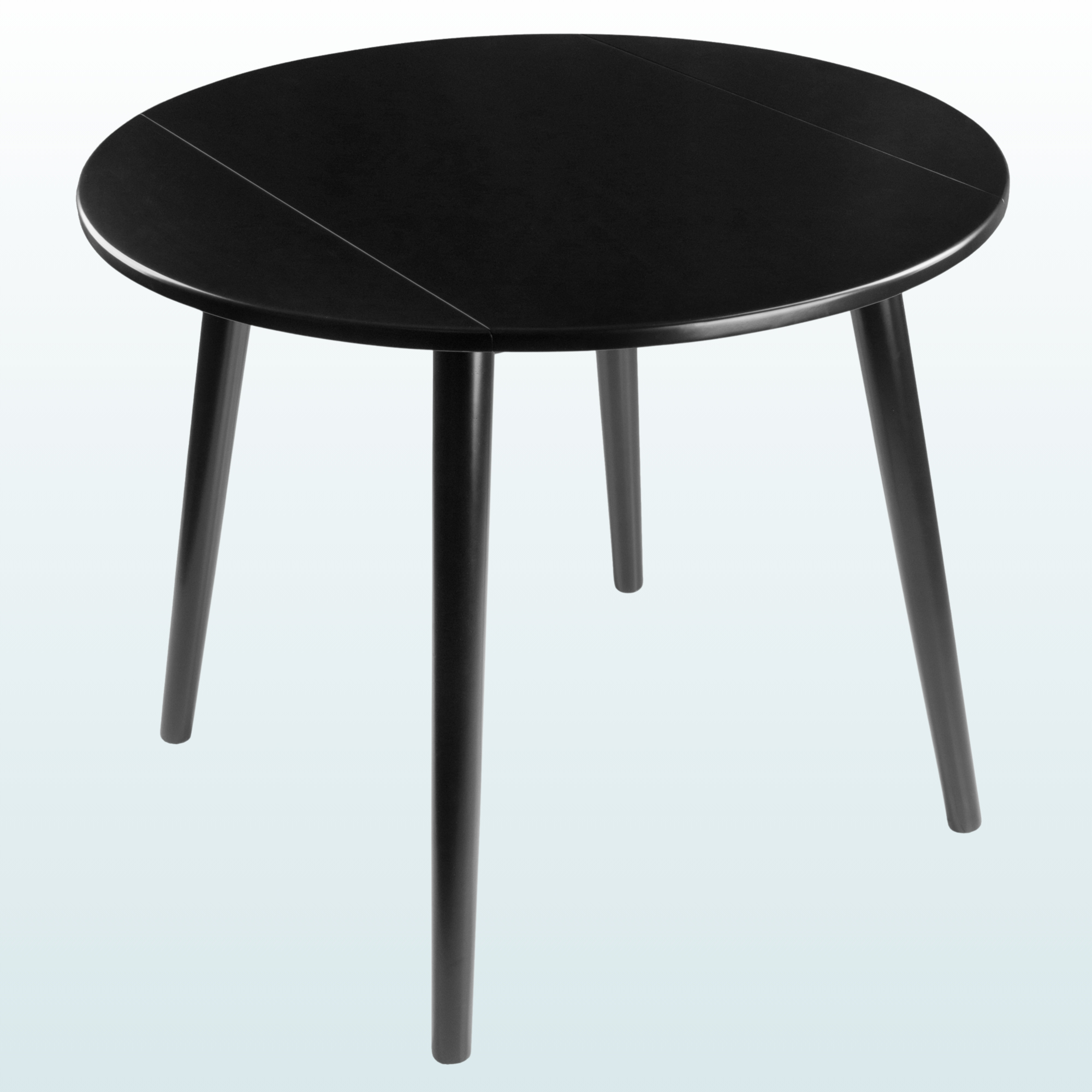 George Oliver Rami Black Round Drop Leaf Dining Table | Wayfair