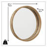 Gracie Oaks Rustic Round Mirror, 29.5 Inch Diameter, Glass And ...