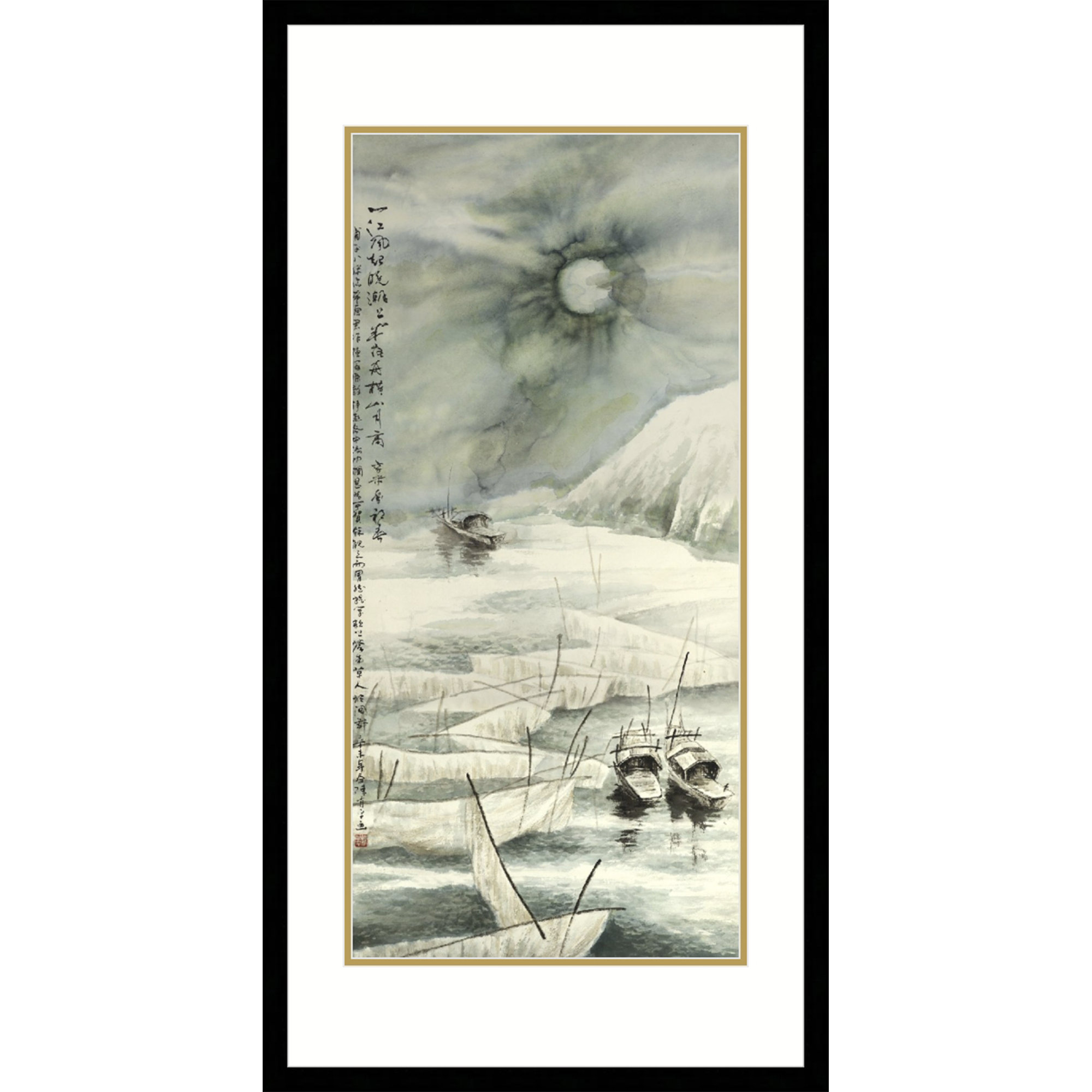 Luminance Arts Boats and Tides in the Moonlight 1 by Chen Xiaoping ...