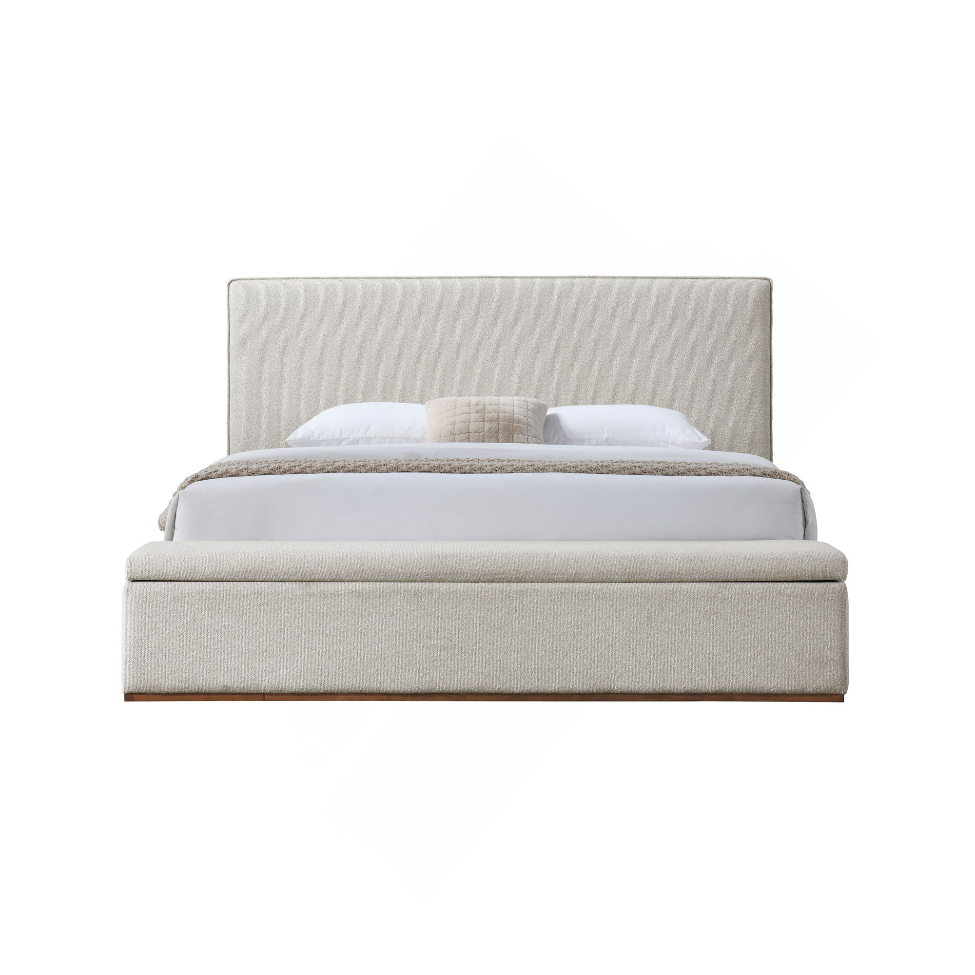 Latitude Run® Linen Eastern Bed W/Storage | Wayfair
