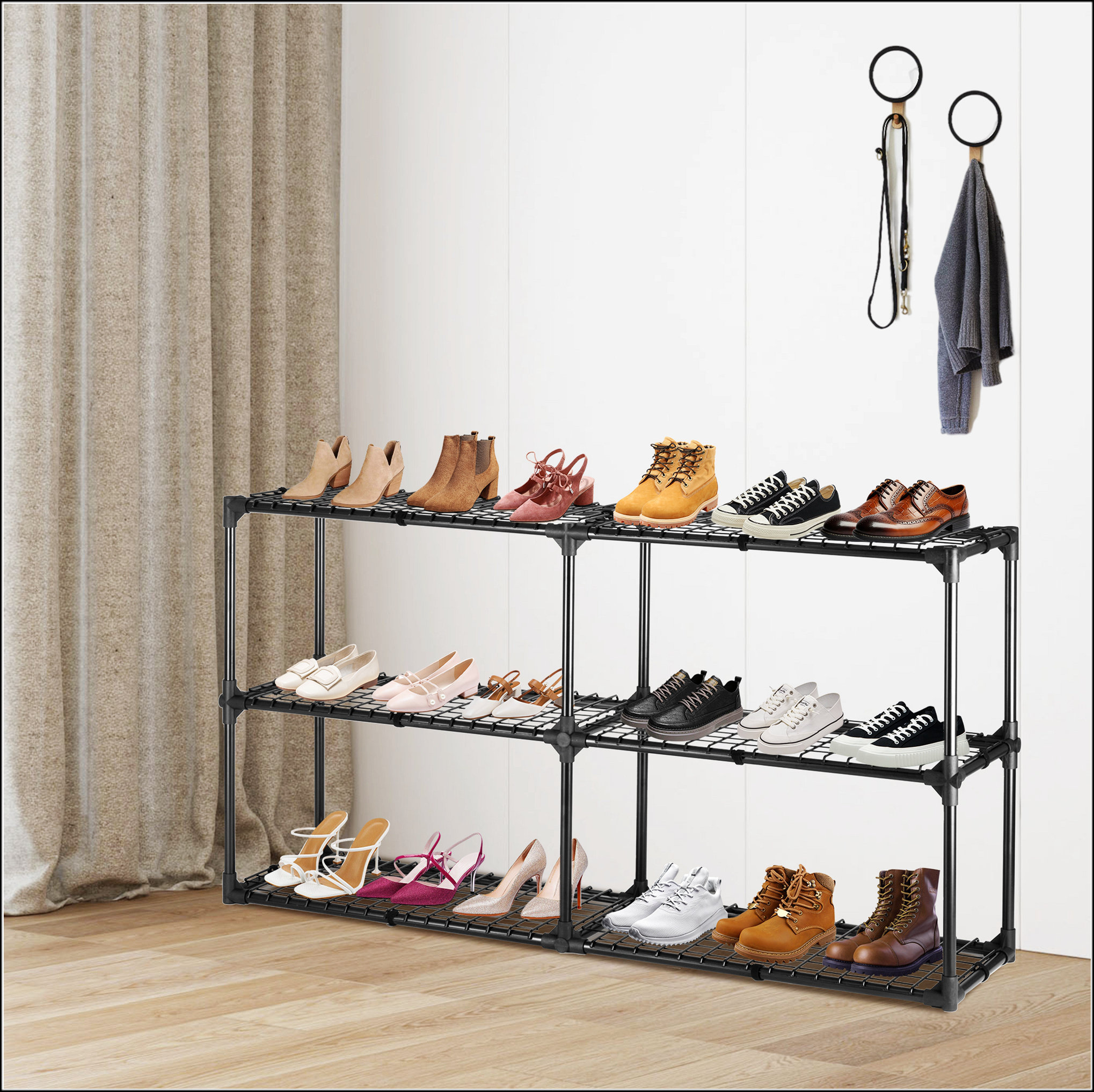 Rebrilliant Versatile 3-Shelf Wire Rack Set for Efficient Organization ...