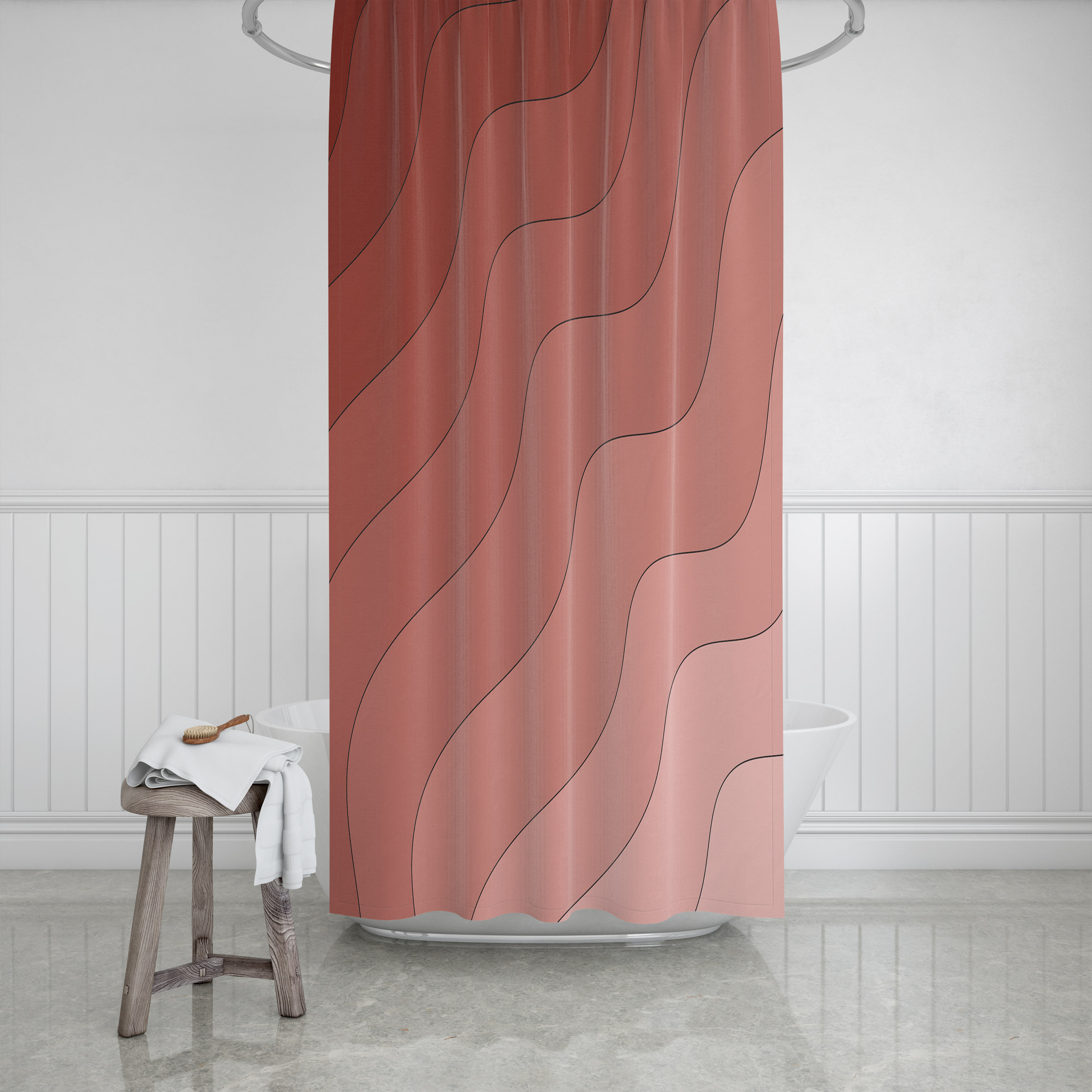 Orren Ellis Gyatt Ombre Shower Curtain | Wayfair