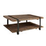 Steelside™ Alezzi 48" Wide Solid Wood and Metal Rectangular Coffee ...