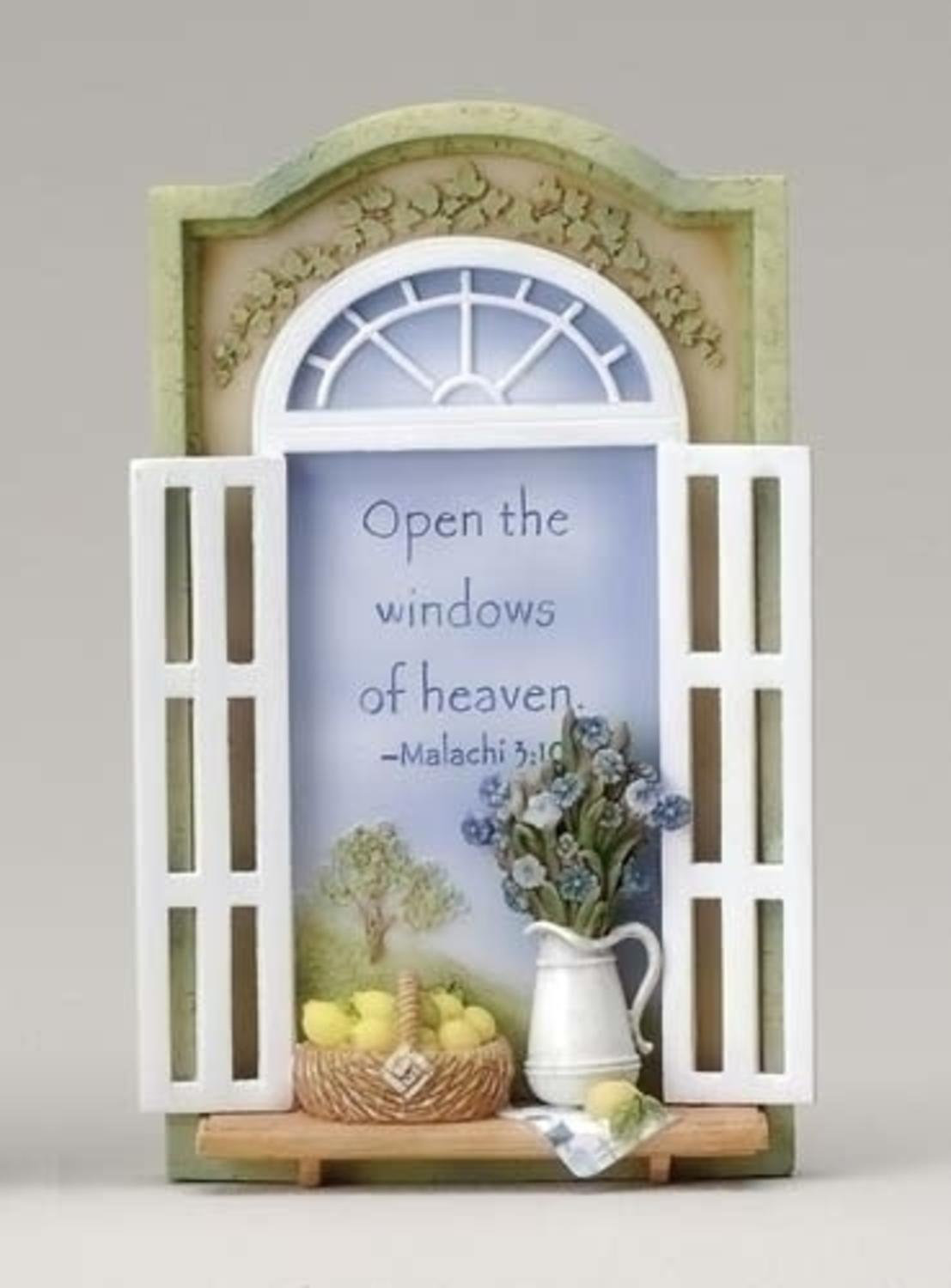 The Holiday Aisle® Open The Windows of Heaven Bible Scripture Plaque ...