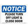 SignMission Please Turn Off Light & Close Door Sign | Wayfair
