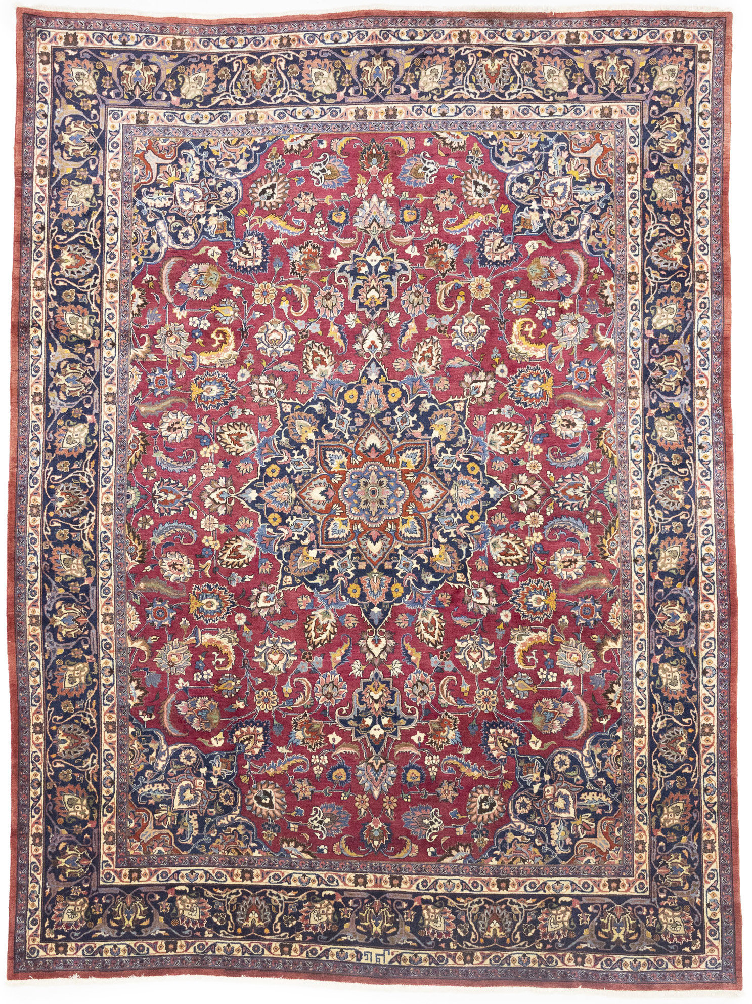 ADMINRUGS Maroon Red Traditional 10X13 Handmade Oriental Area Rug | Wayfair