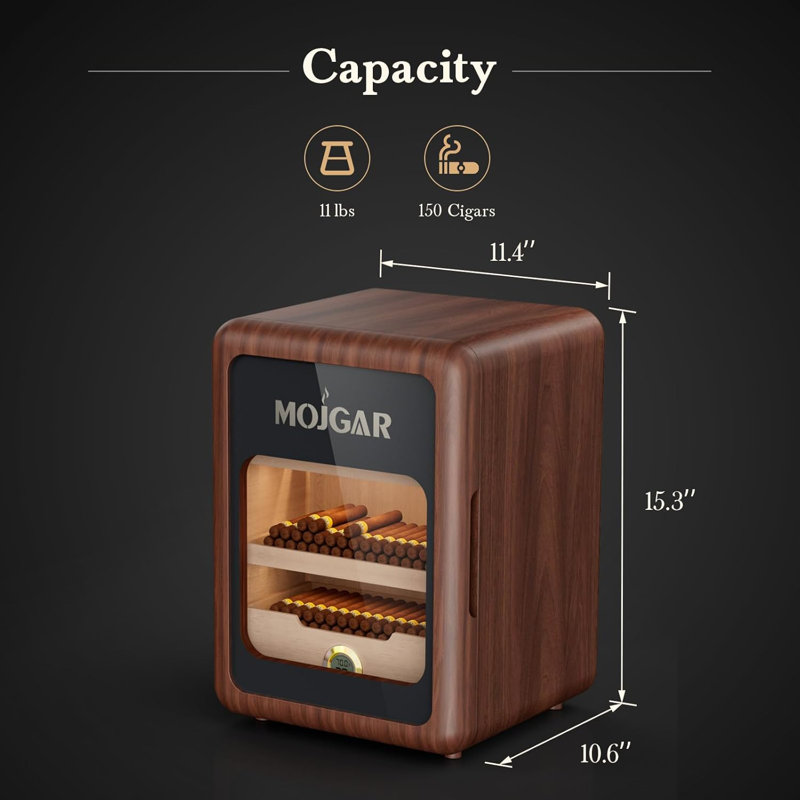 George Oliver Cigar Humidor, Cigar Humidor Cabinet For 200 Cigars With ...