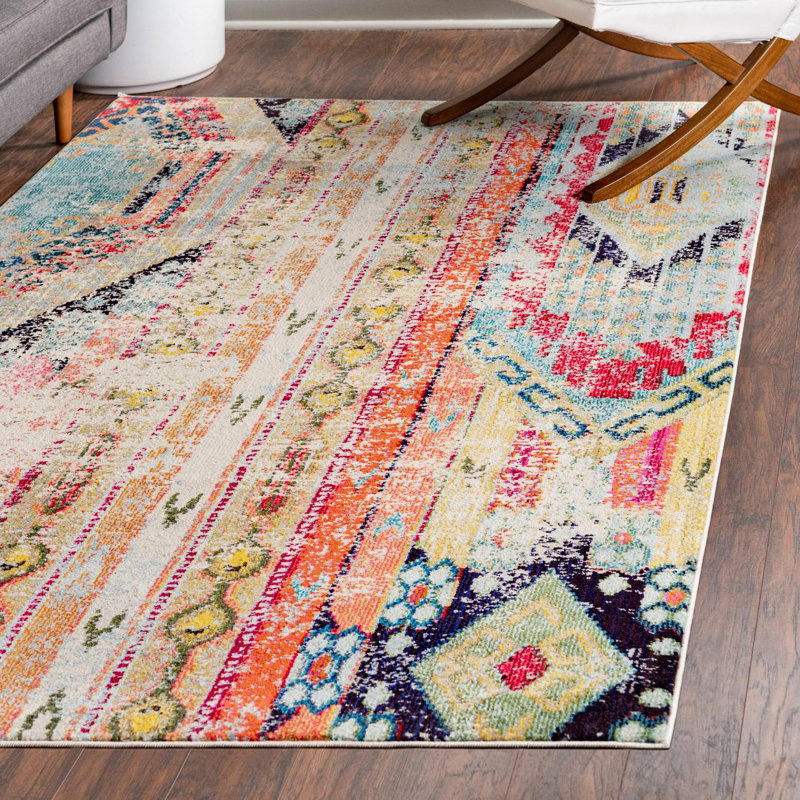 Mistana™ Newburyport Performance Multicolors Rug & Reviews | Wayfair