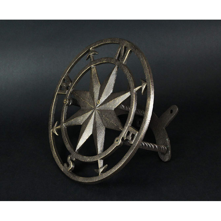 Breakwater Bay Alberton Rust Resistant Iron Compass Wall Decor ...