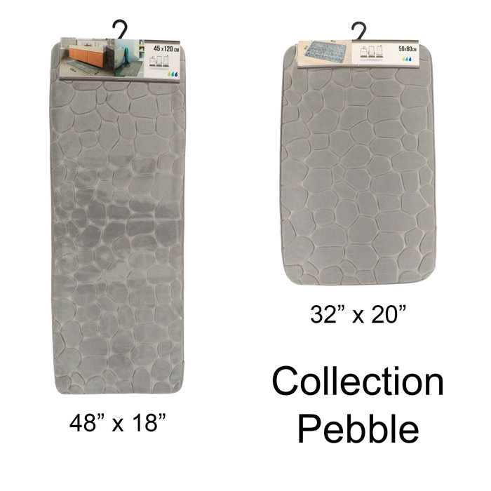 Evideco Pebble Runner Mat - Memory Foam - 48"L x 18"W for Kitchen ...